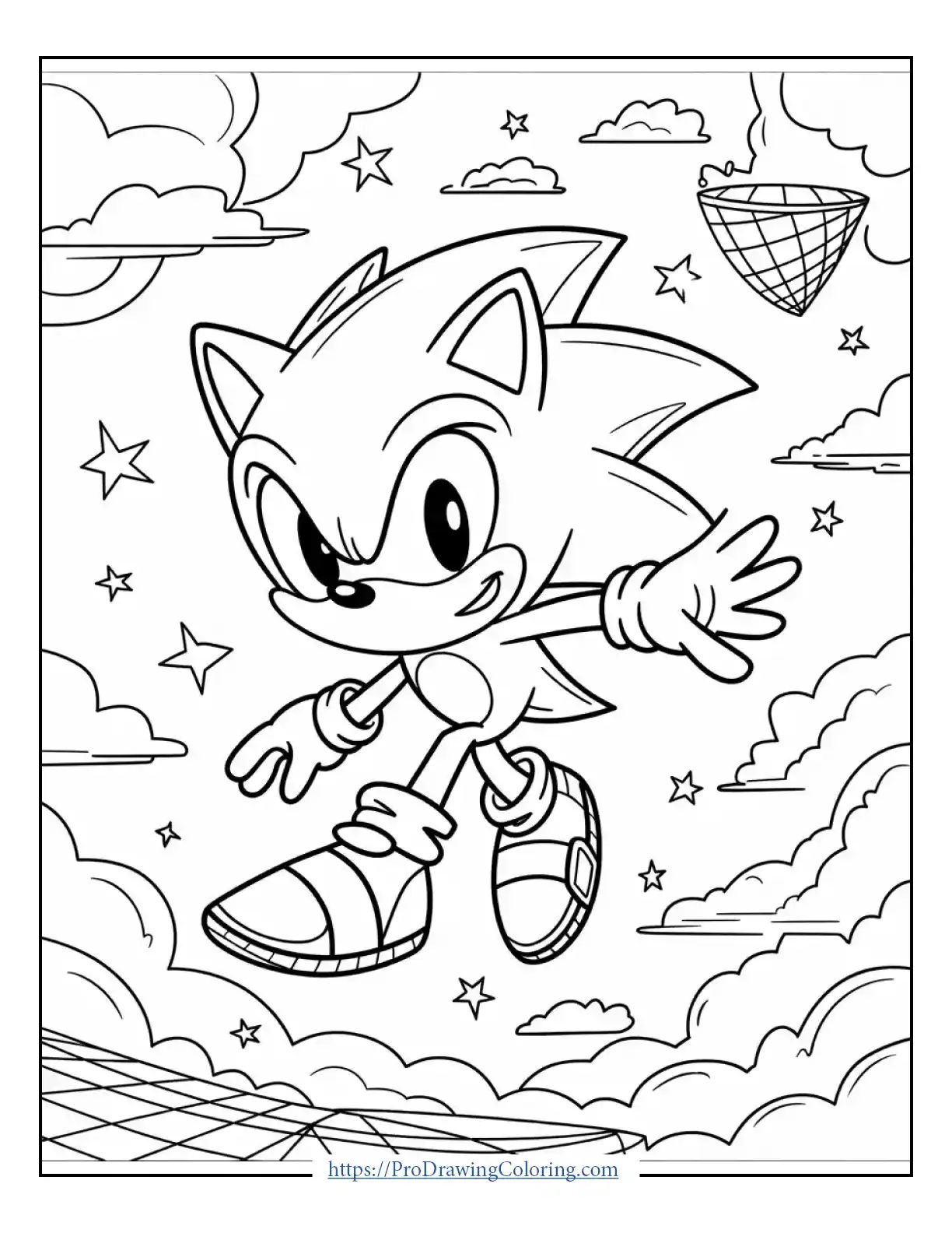 30 Free Sonic Coloring Pages to Print for Kids and Adults