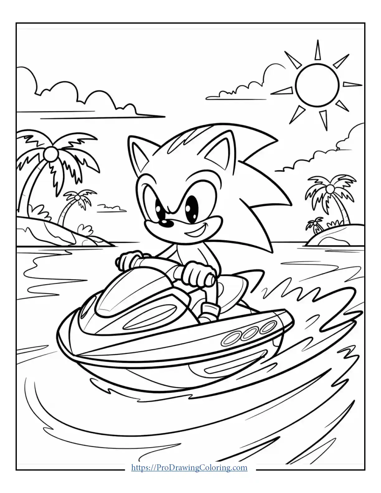 30 Free Sonic Coloring Pages to Print for Kids and Adults