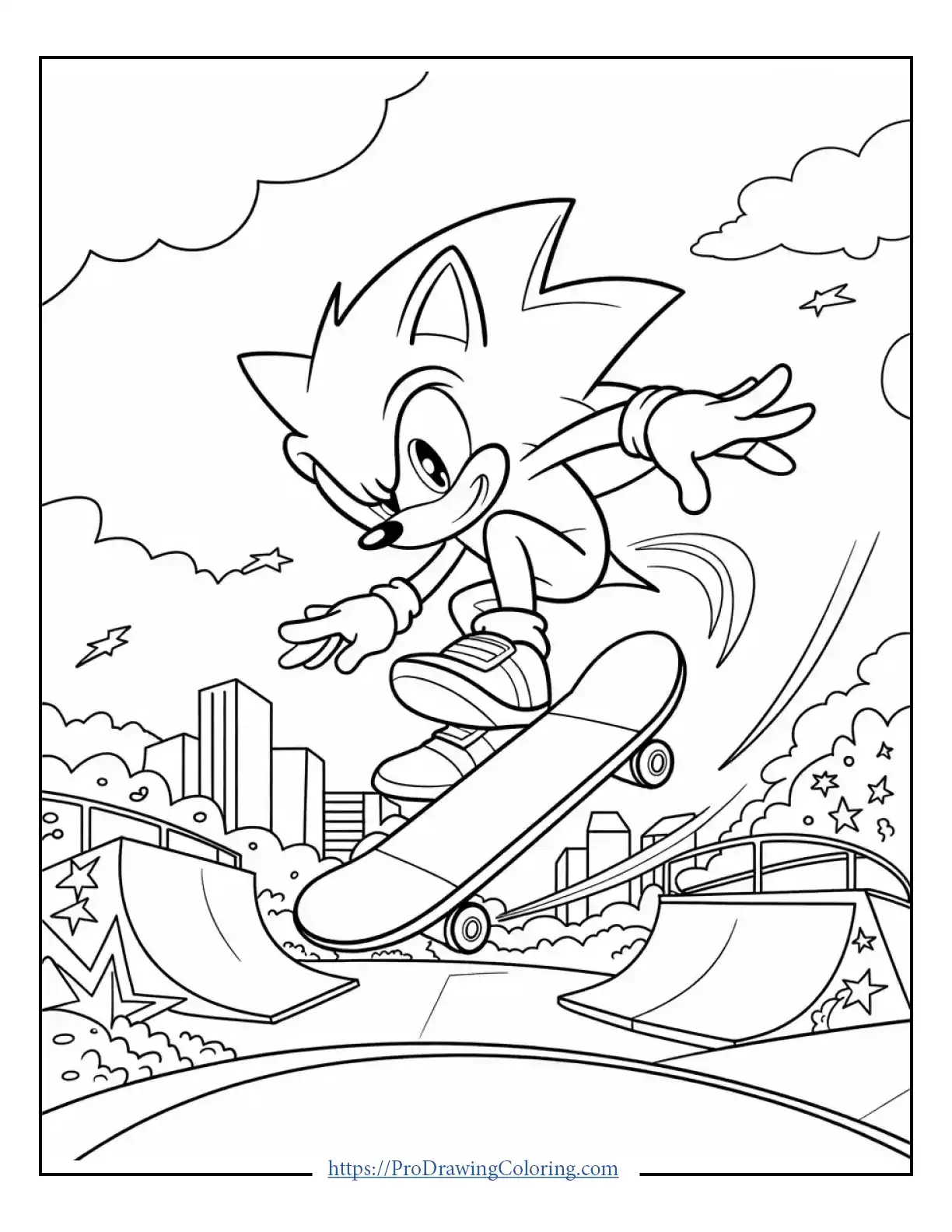 30 Free Sonic Coloring Pages to Print for Kids and Adults