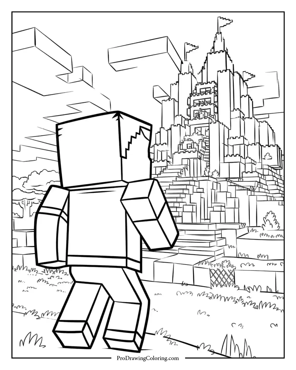 Download Free Minecraft Coloring Pages for Kids and Adults