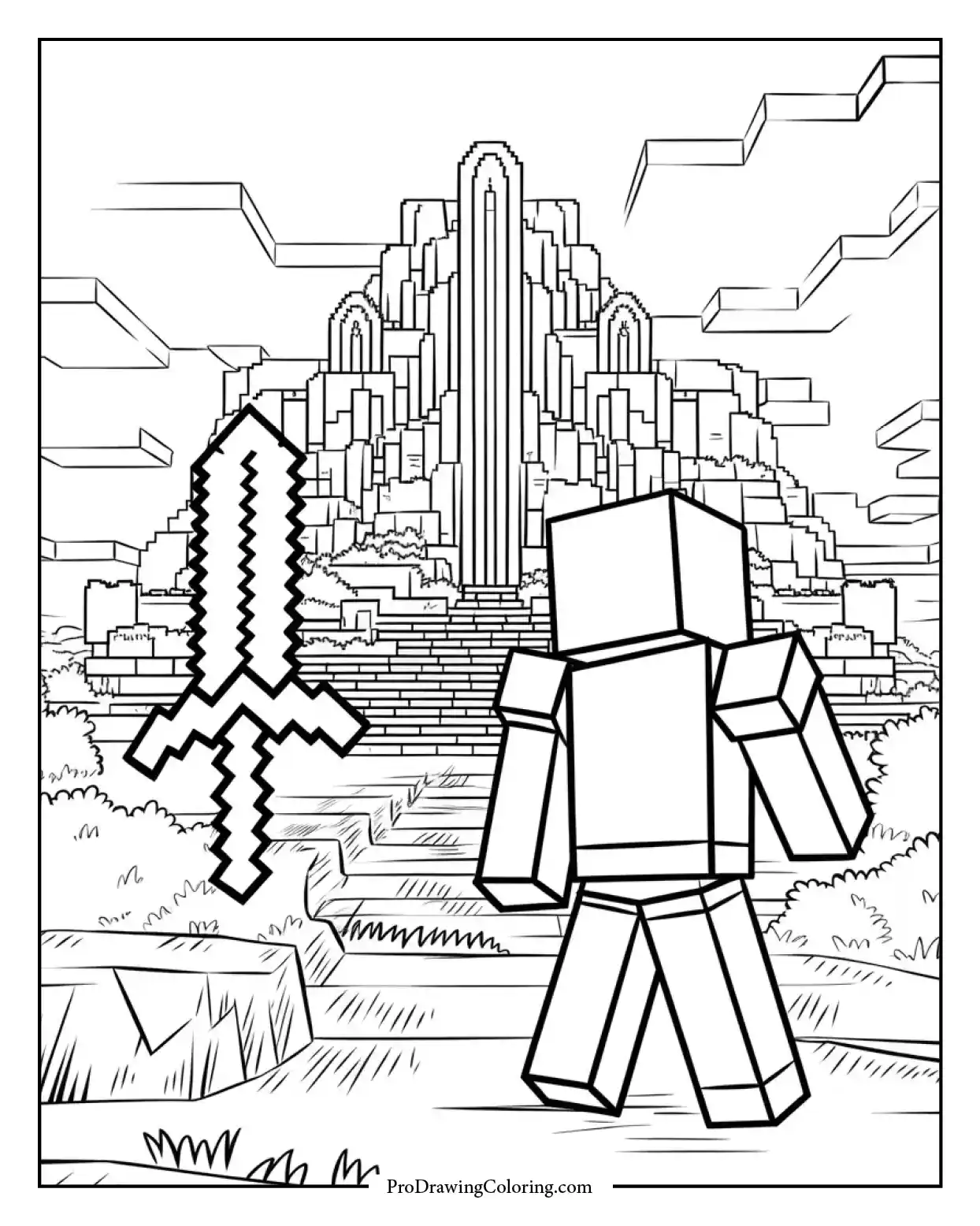 Download Free Minecraft Coloring Pages for Kids and Adults