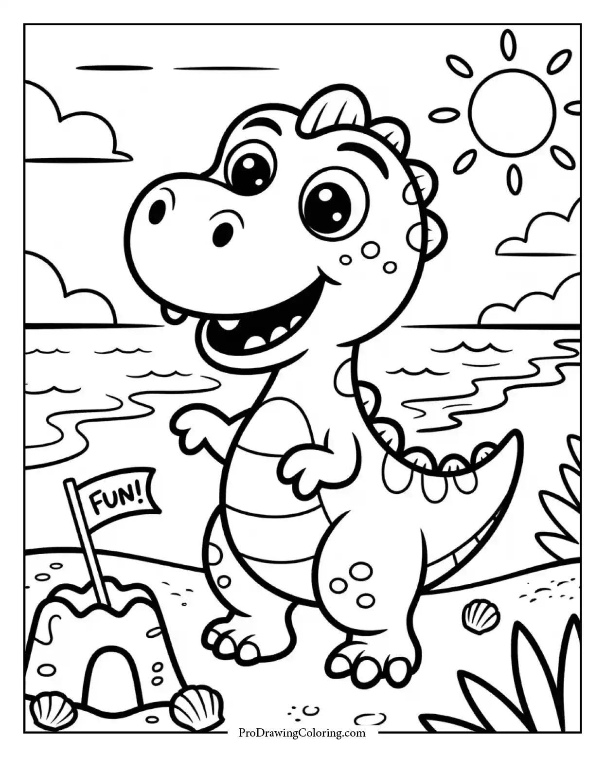 Free Dinosaur Coloring Pages – Print PDF for Kids and Adults