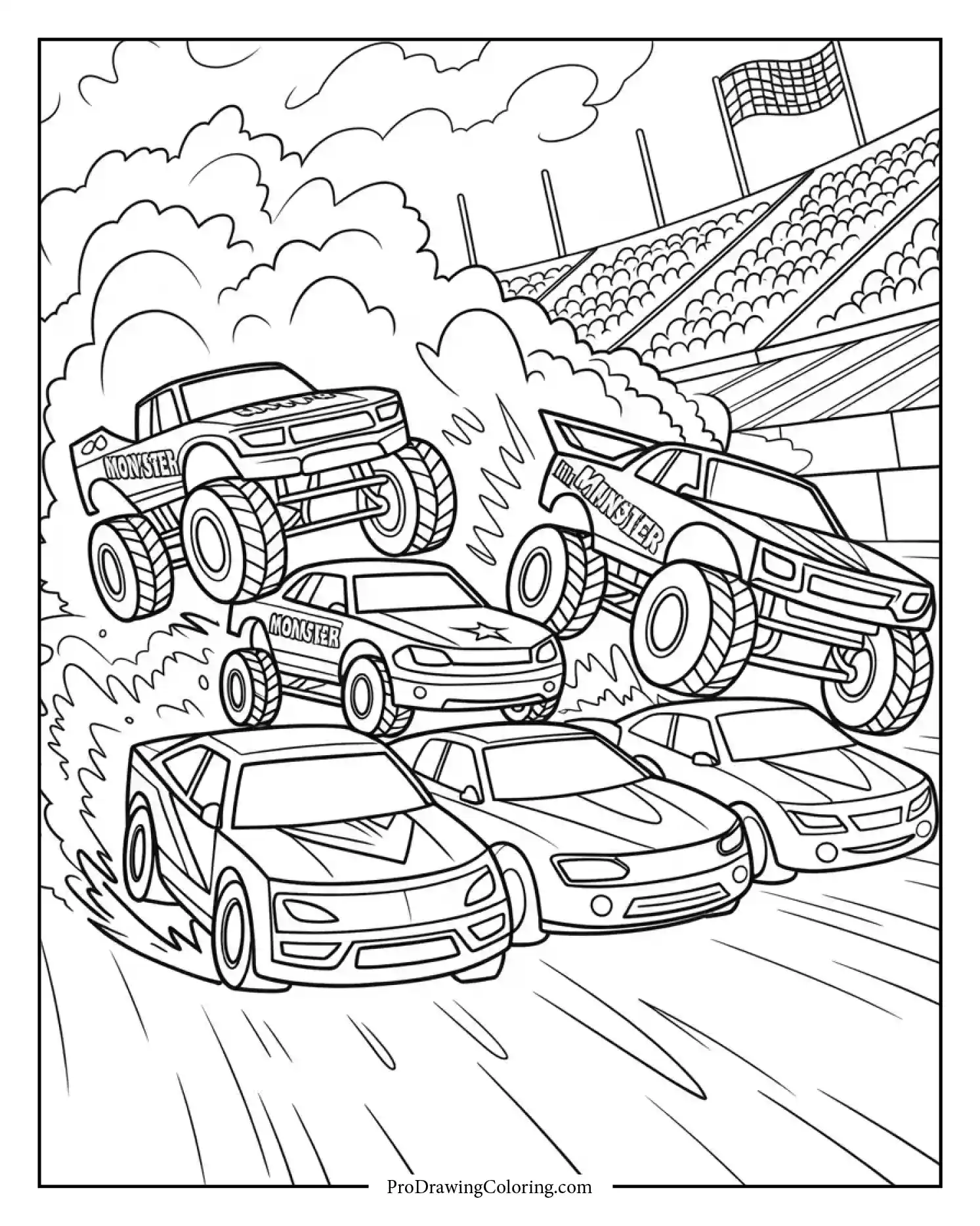 Monster Truck Coloring Pages – Free Printable Sheets for All