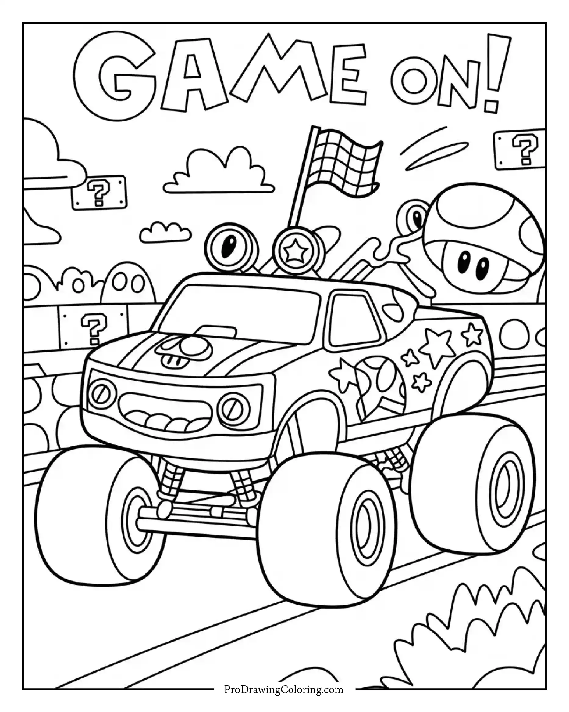 Monster Truck Coloring Pages – Free Printable Sheets for All