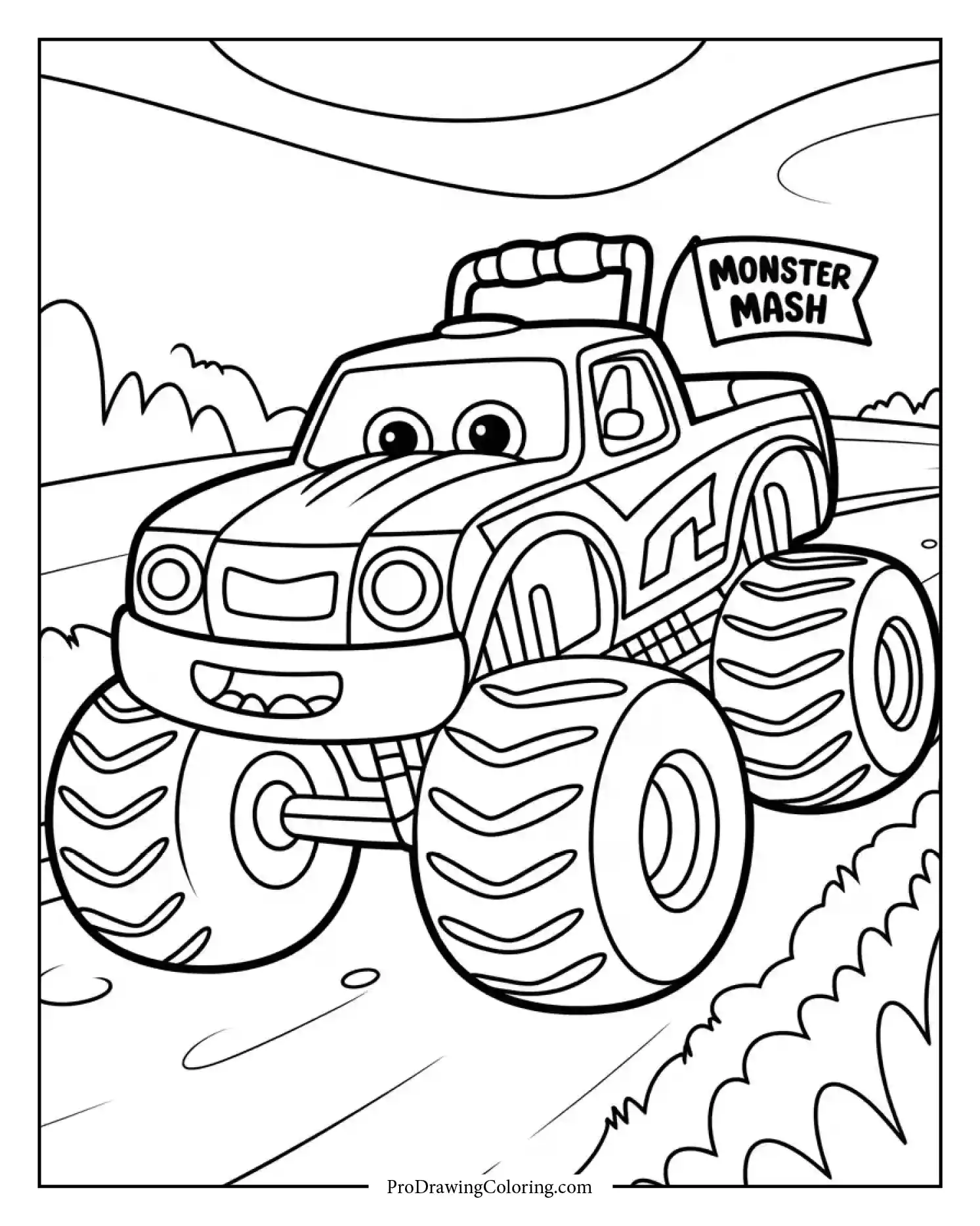 Monster Truck Coloring Pages – Free Printable Sheets for All