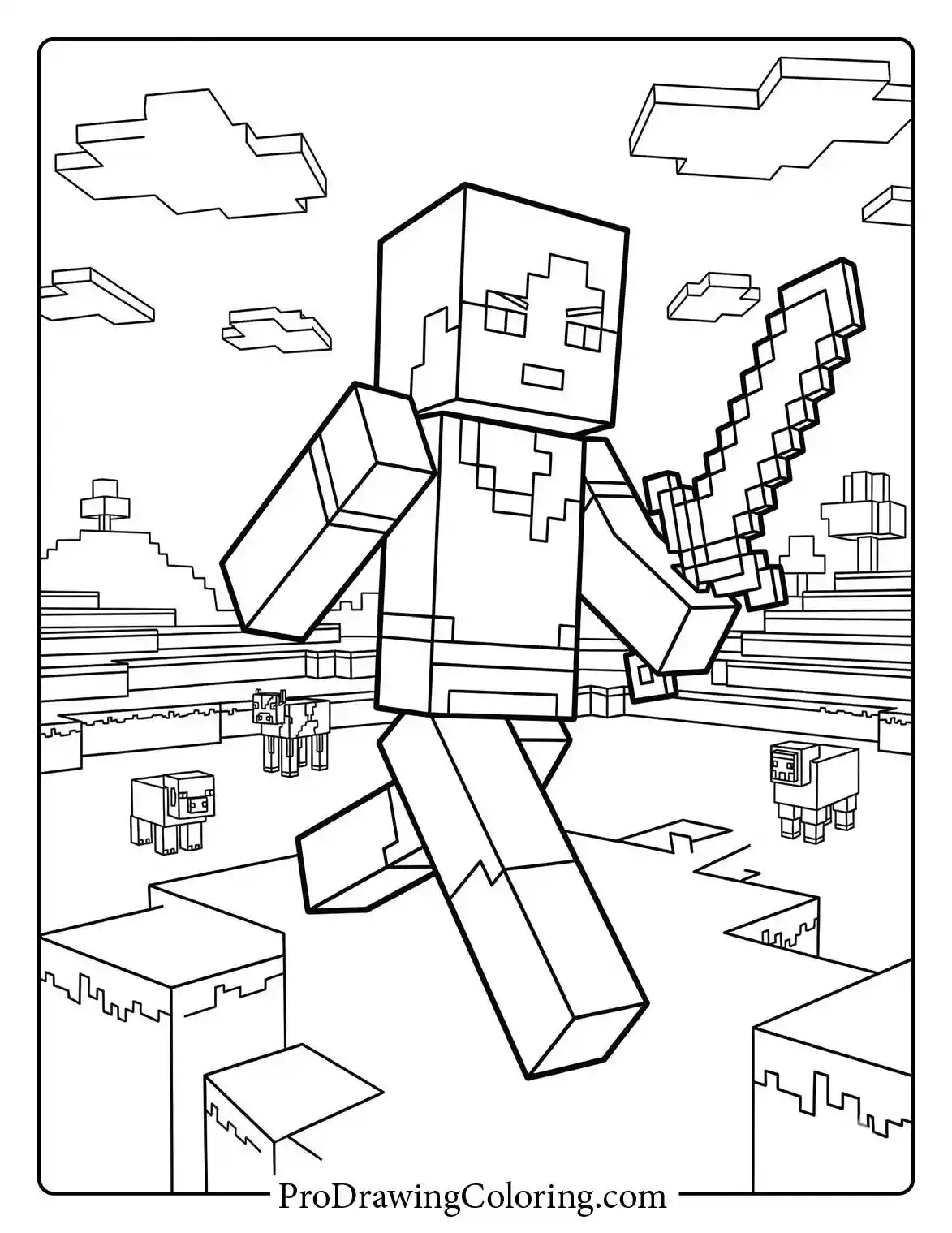 Free Minecraft Coloring Pages (Alex, Steve, Creeper & More)