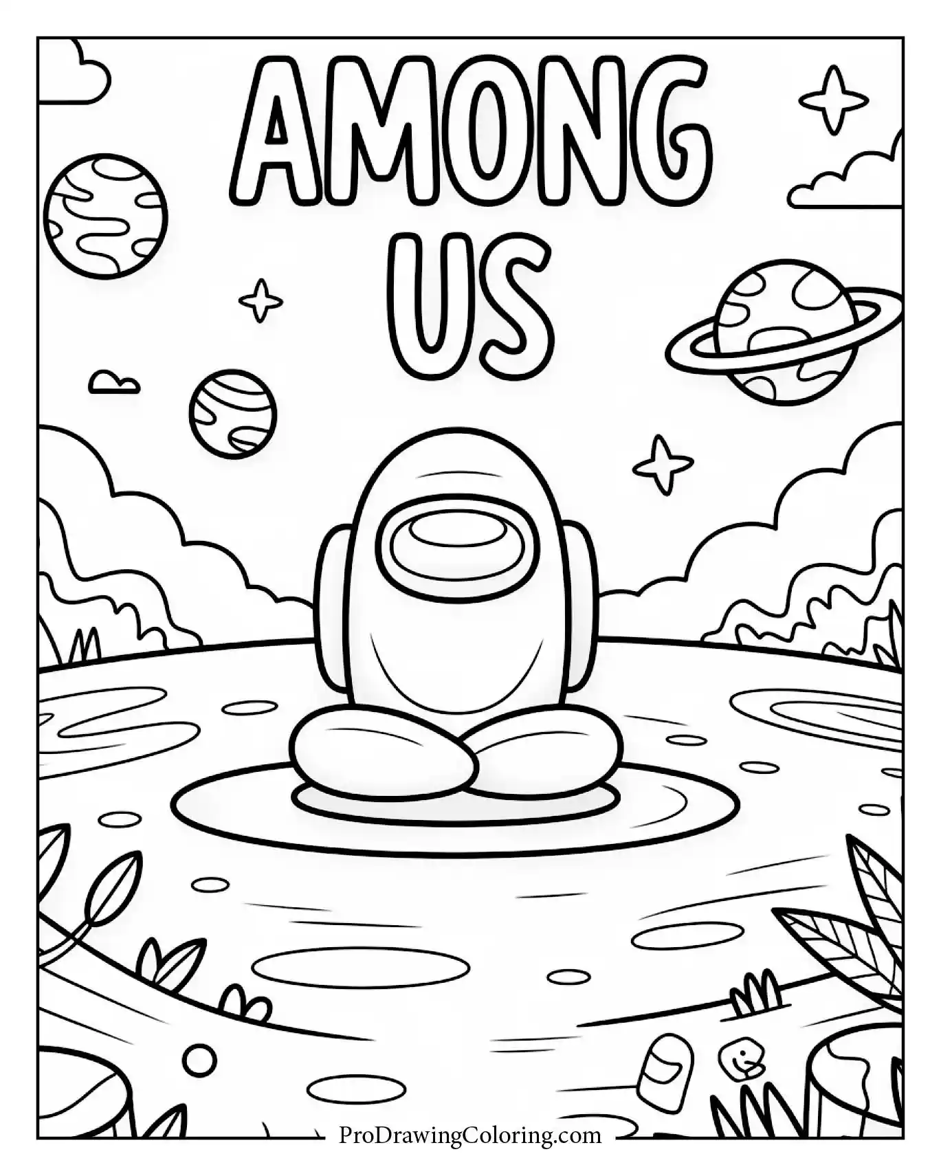 Among Us Coloring Pages – Free Printable PDF for Kids