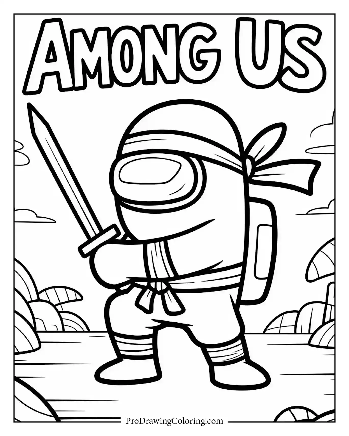 Among Us Coloring Pages – Free Printable PDF for Kids