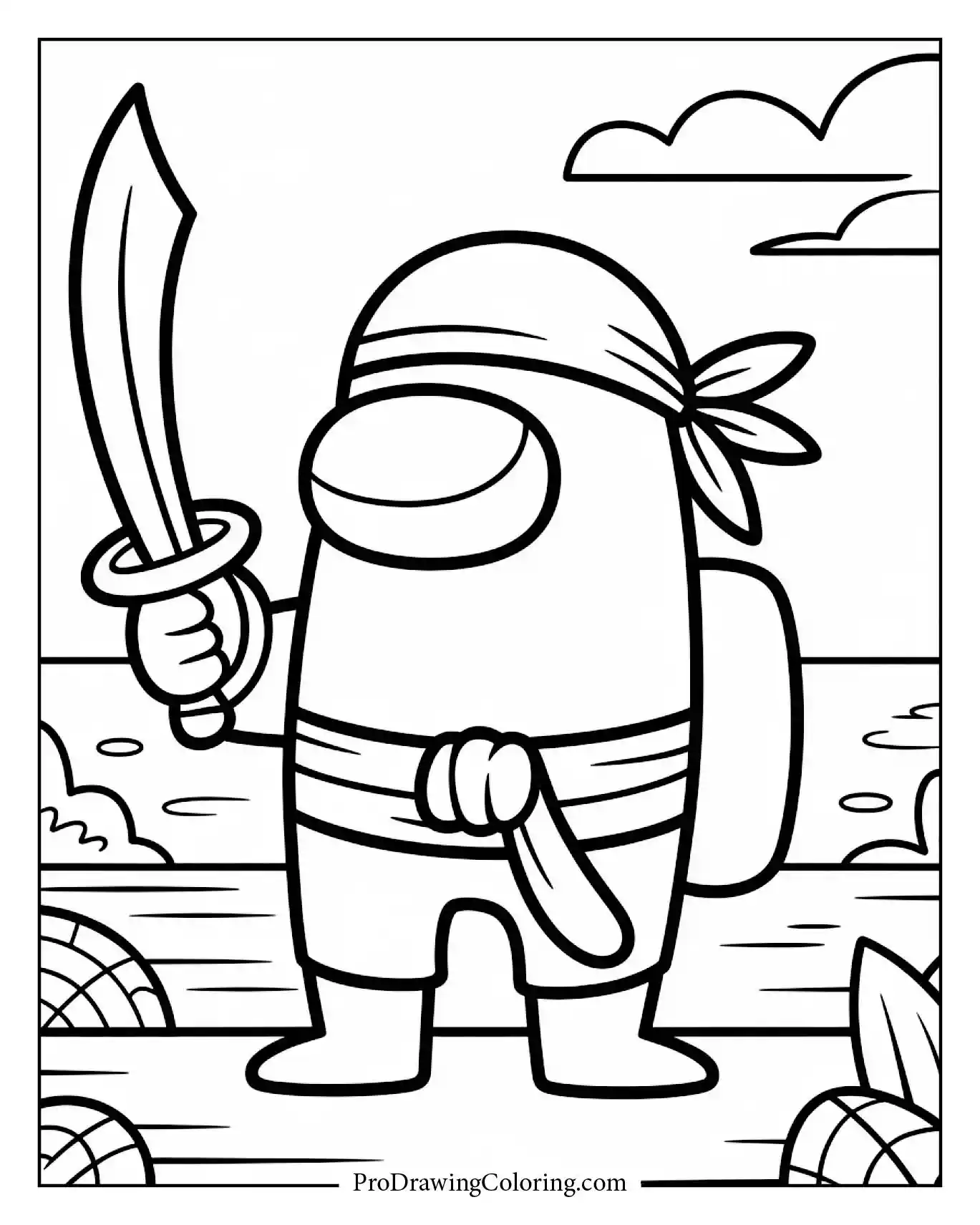 Among Us Coloring Pages – Free Printable PDF for Kids