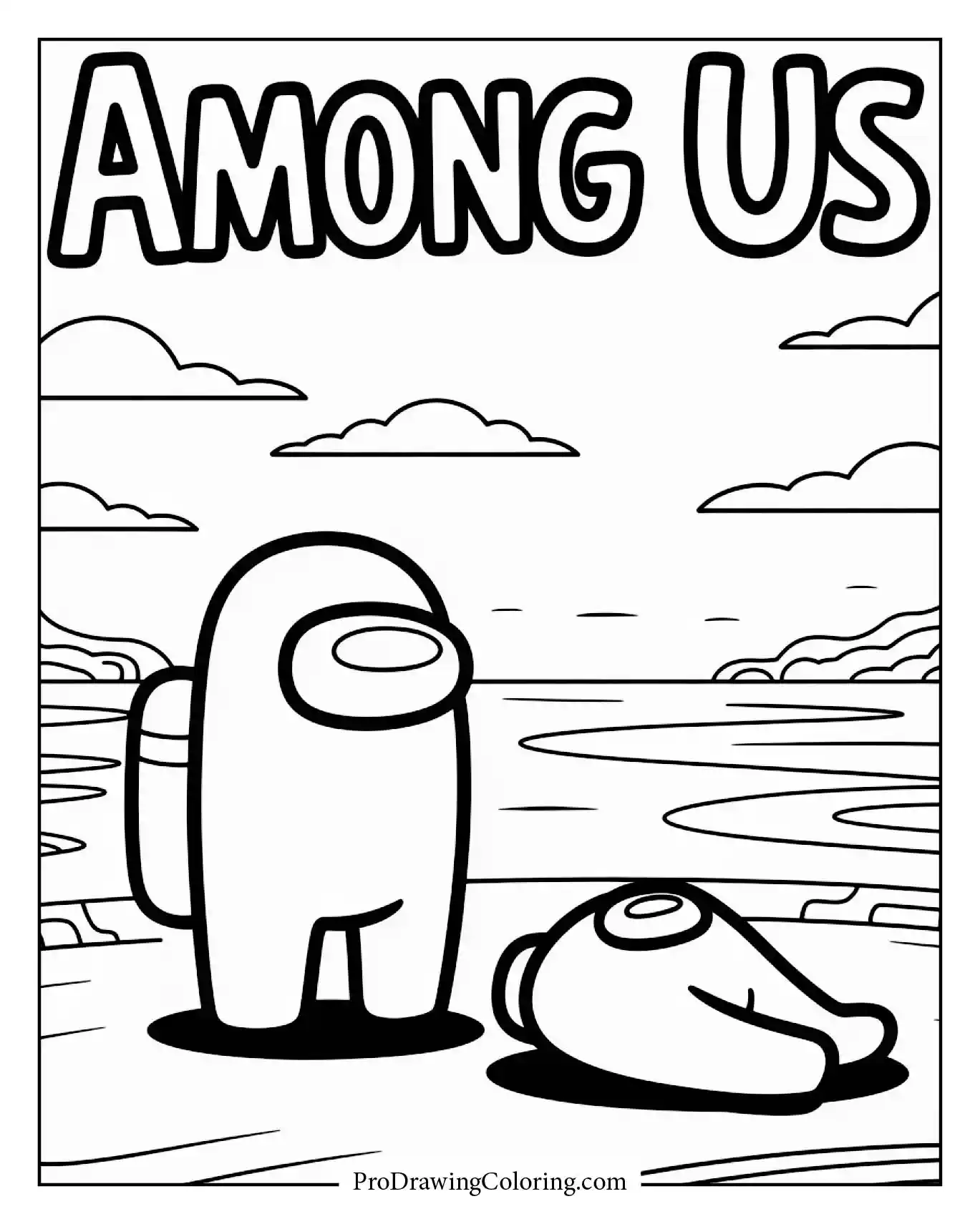 Among Us Coloring Pages – Free Printable PDF for Kids