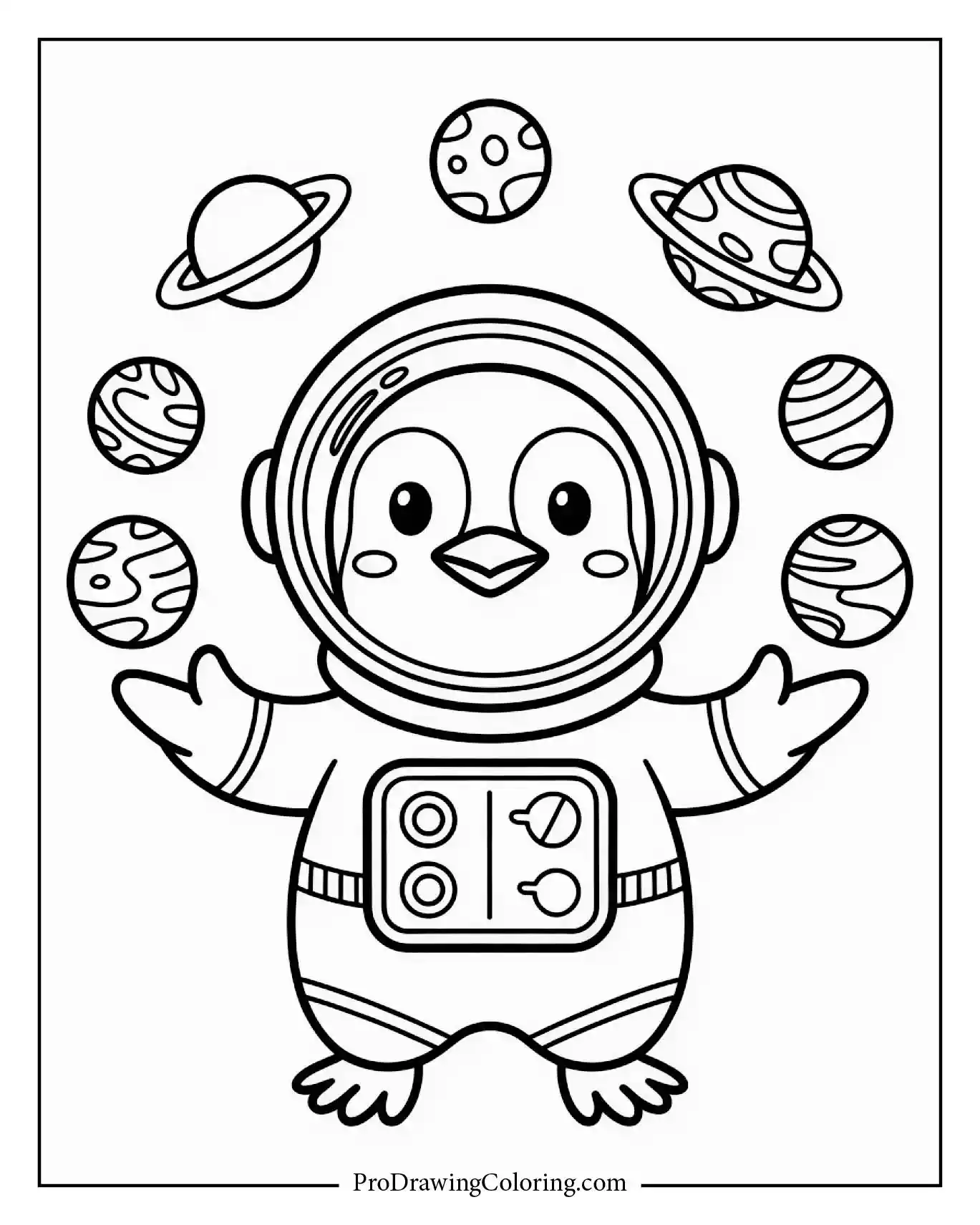 Space Coloring Pages – Free Printable Galaxy & Astronaut PDF