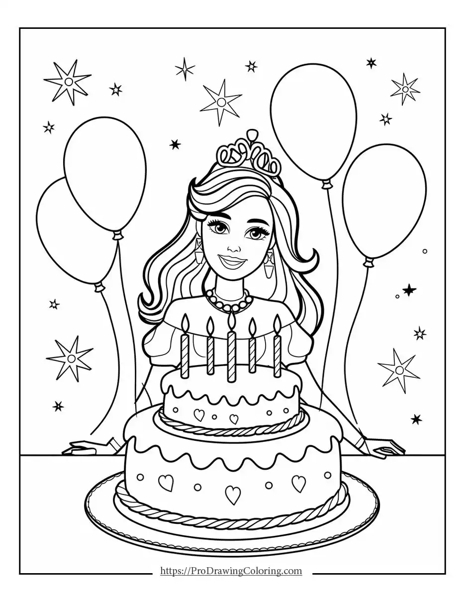 Barbie Coloring Pages - Printable Designs for Kids & Adults