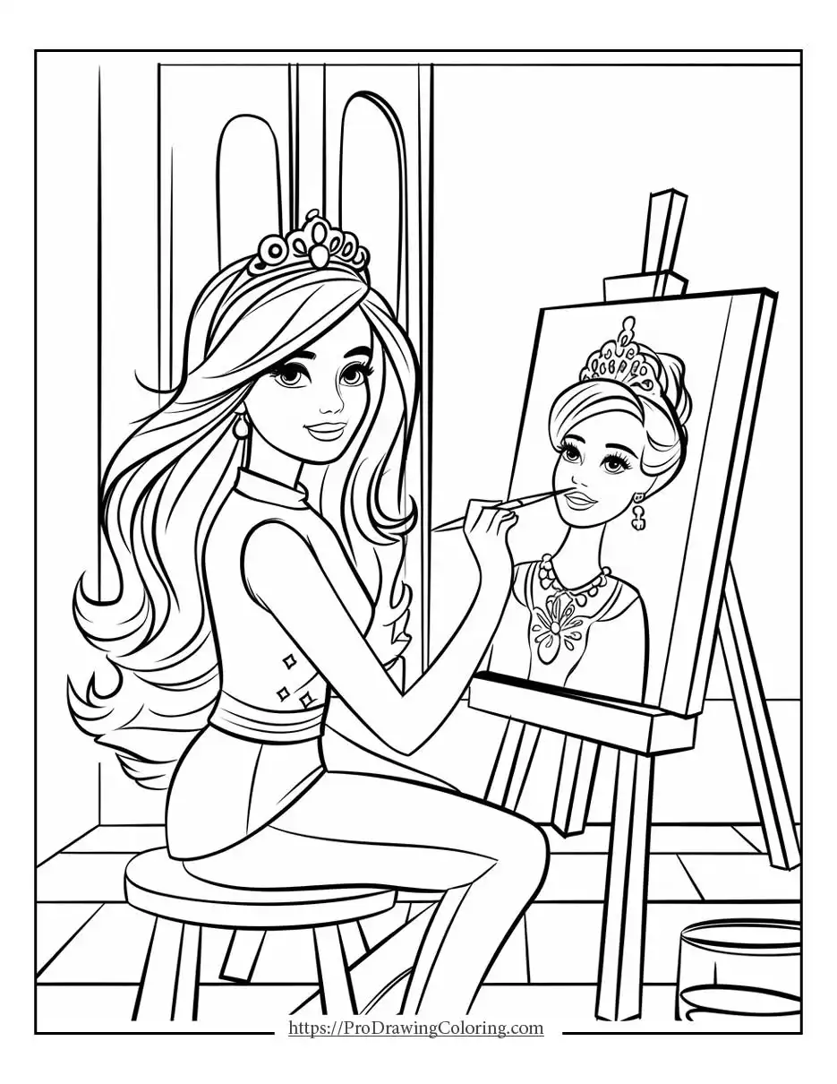 Barbie Coloring Pages - Printable Designs for Kids & Adults