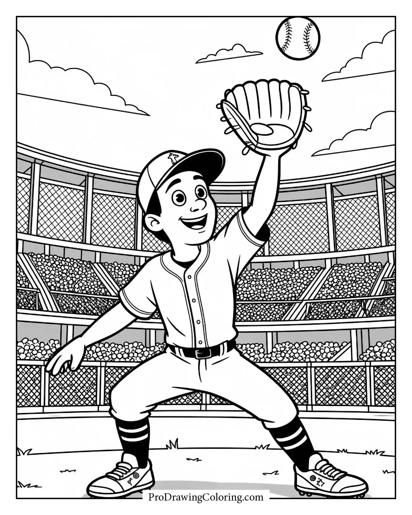 Baseball Coloring Pages Free Printable PDF for Kids and Adults