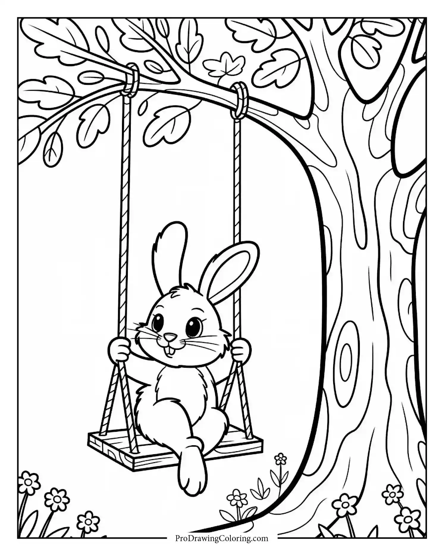 Bunny Coloring Pages – Cute & Easter Rabbits to Print Free