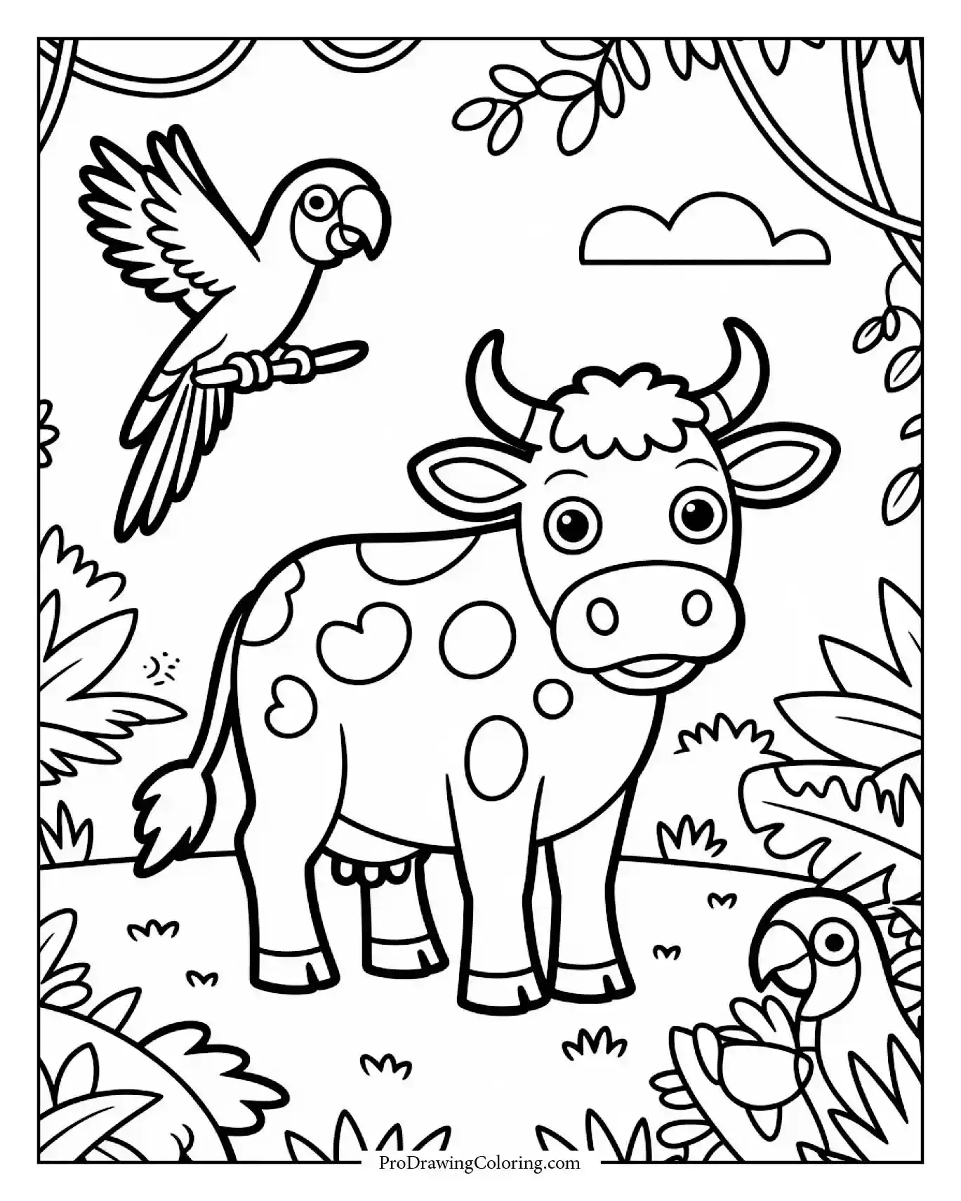 Magical Cow Coloring Pages – Cute, Fun & Free Printable Art