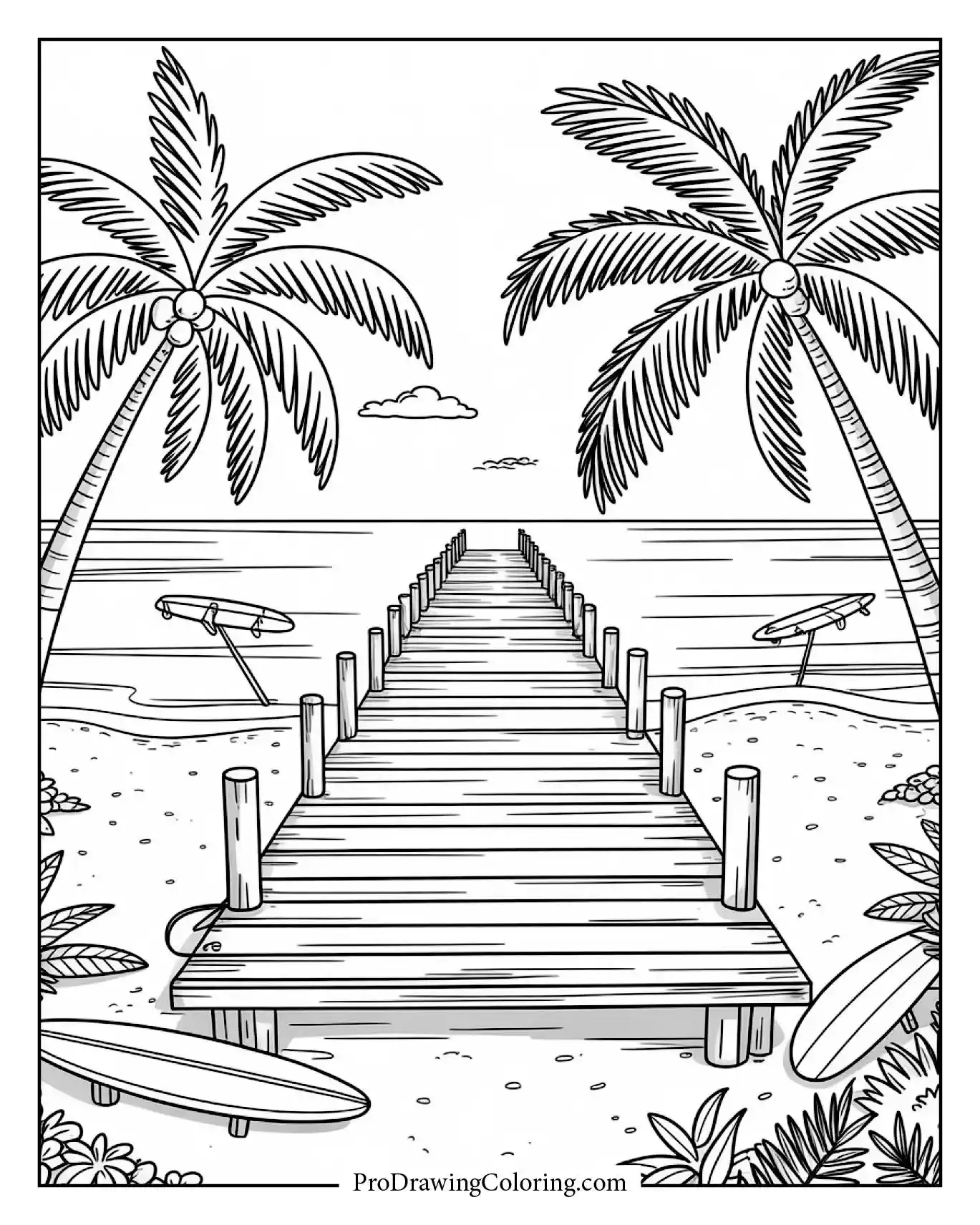 Beach Coloring Pages – Free Printable PDF for Kids & Adults