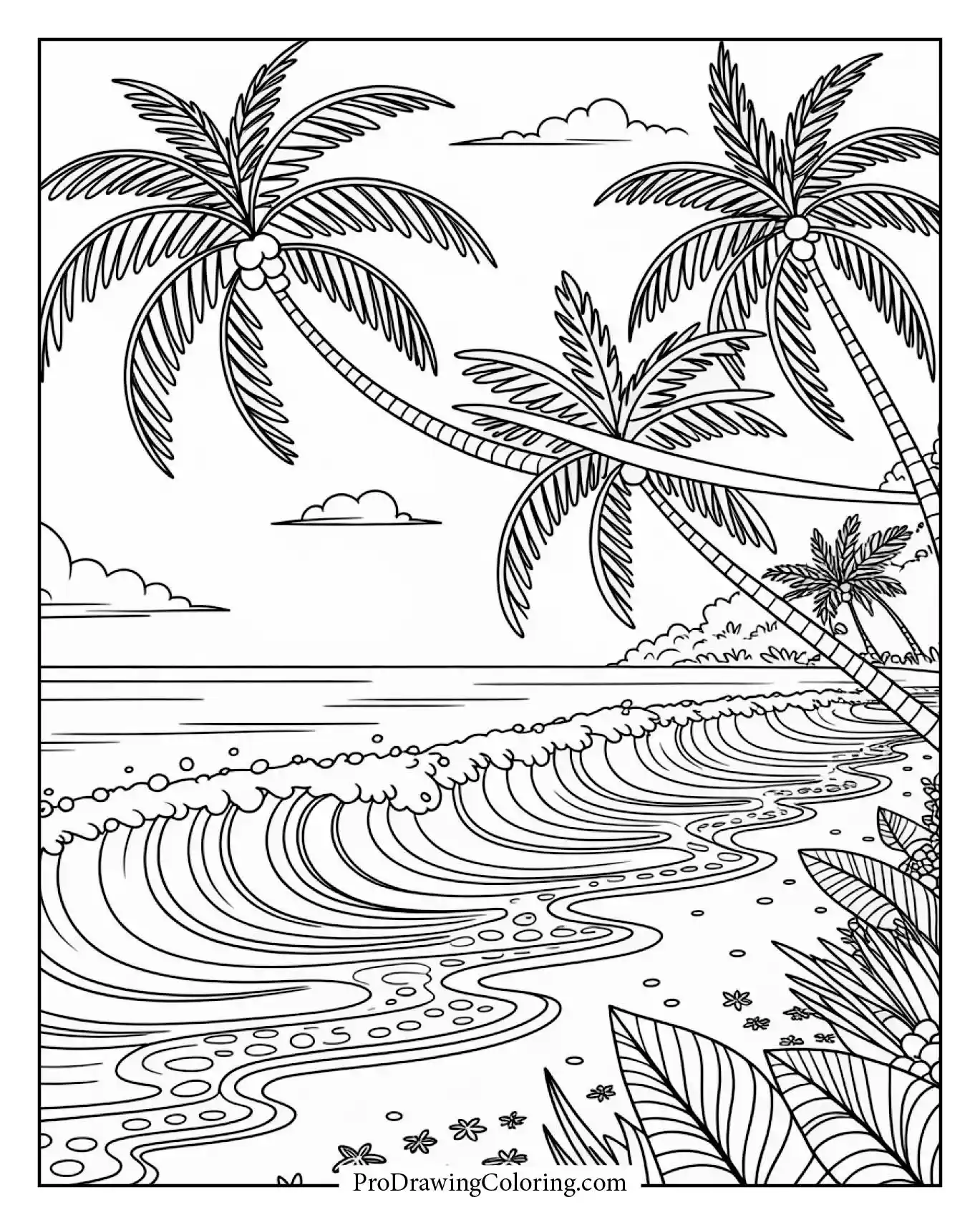 Beach Coloring Pages – Free Printable PDF for Kids & Adults
