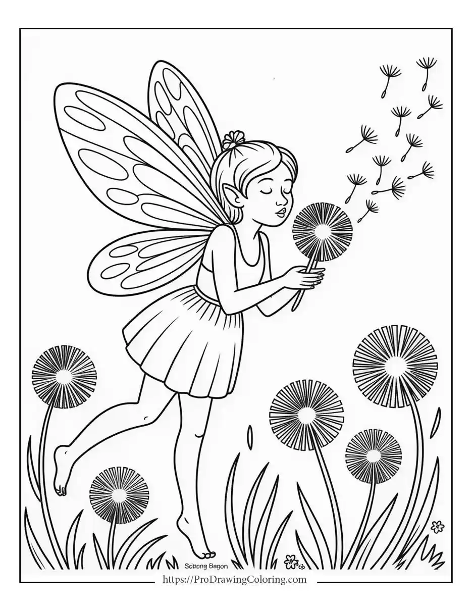 Download Free Fairy Coloring Pages – Magical Fairies PDF