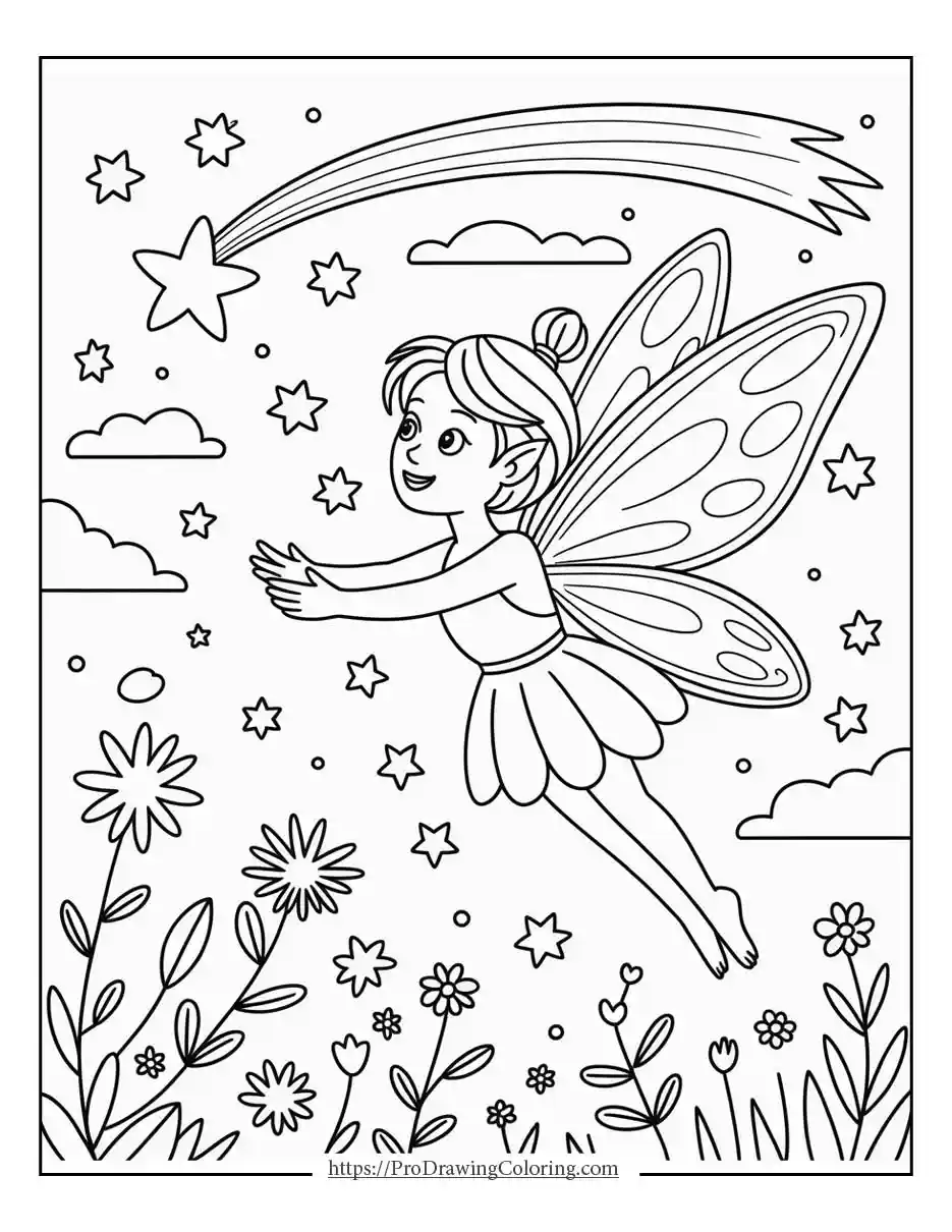 Download Free Fairy Coloring Pages – Magical Fairies PDF