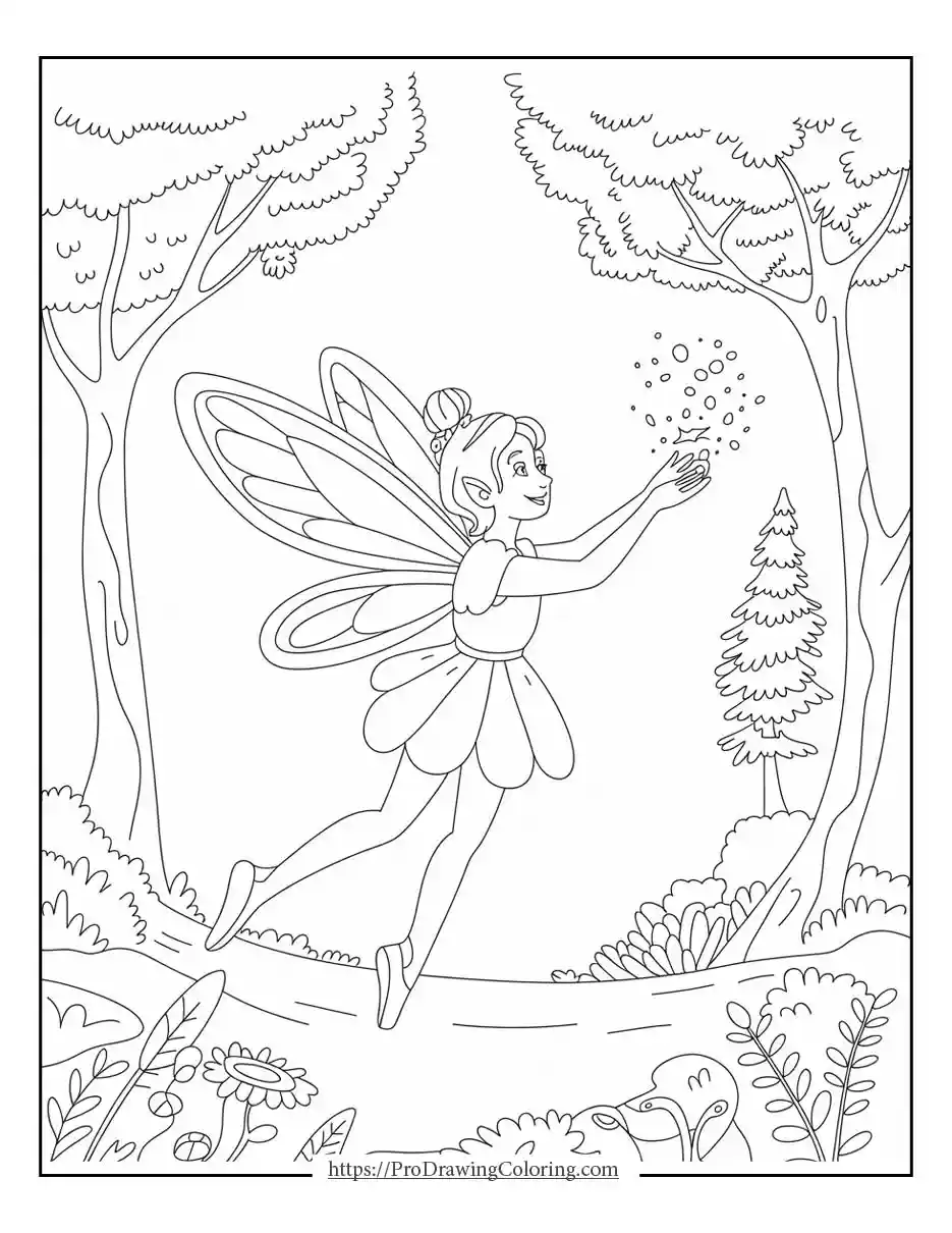 Download Free Fairy Coloring Pages – Magical Fairies PDF