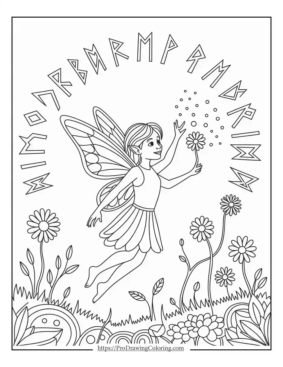 Download Free Fairy Coloring Pages – Magical Fairies PDF