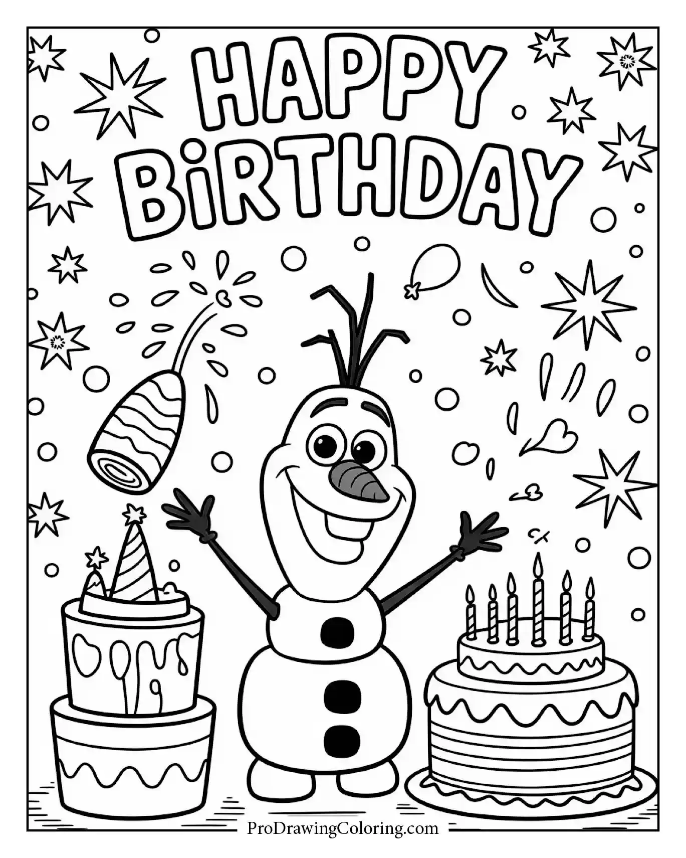 Happy Birthday Coloring Pages – Free Printable Designs
