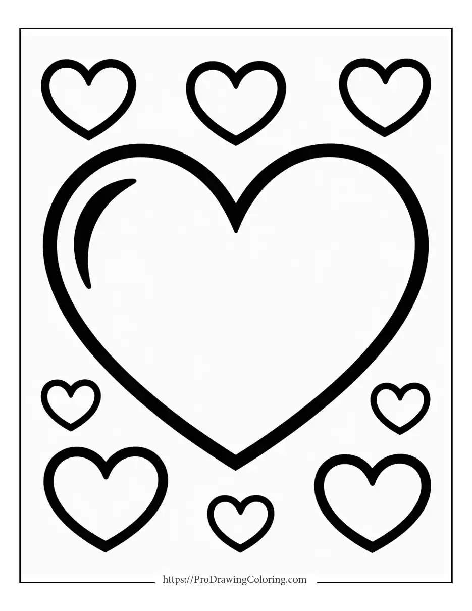 Heart Coloring Pages – Free Printable PDF for Kids & Adults