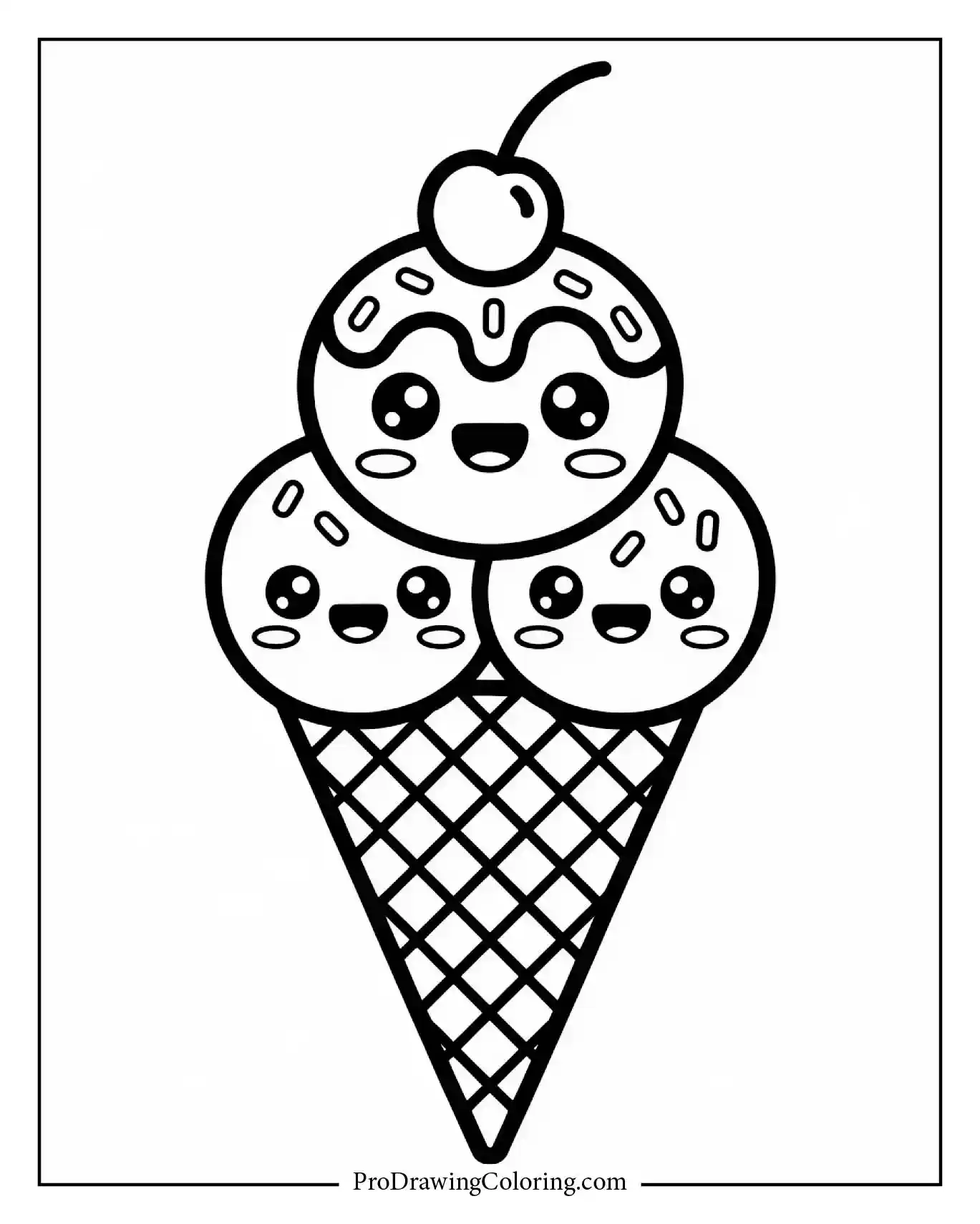 Food Coloring Pages – Free Cute & Kawaii Printables