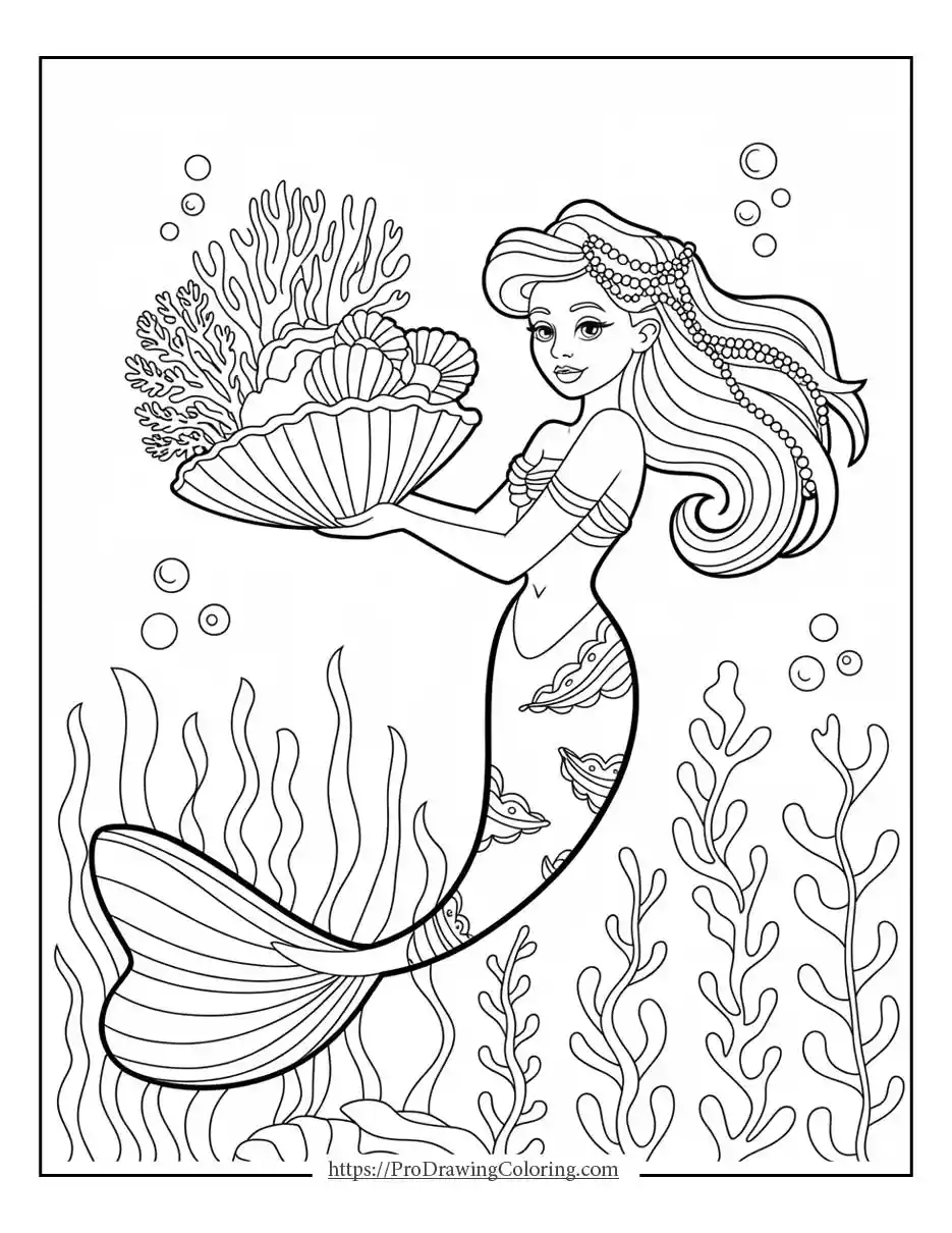 Mermaid Coloring Pages – Free Printables for Kids & Adults