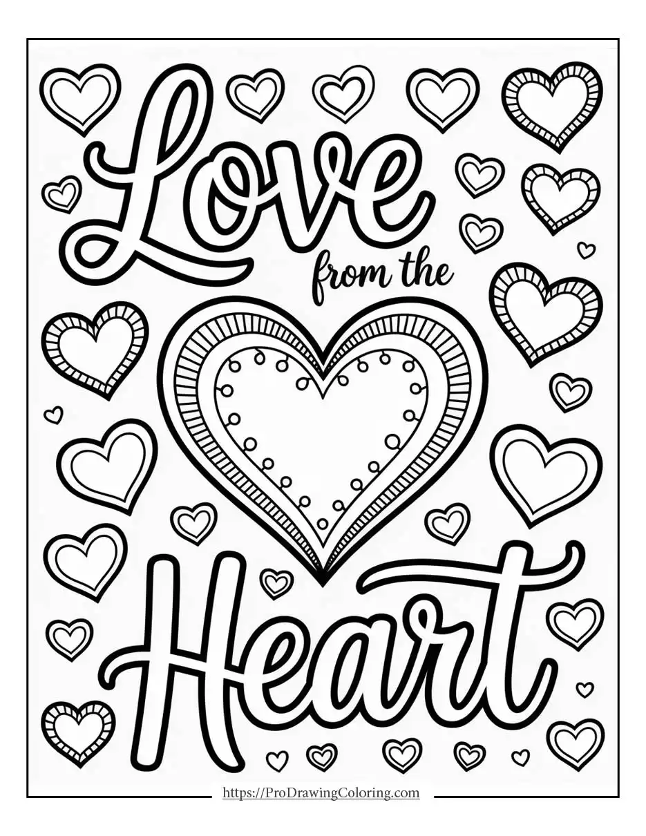 Valentines Day Coloring Pages to Print for Kids and Adults
