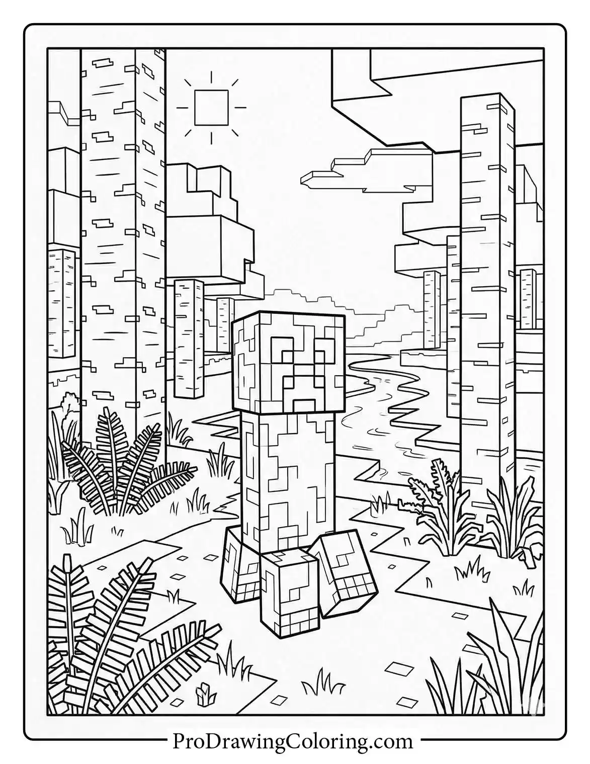Free Printable Minecraft Coloring Pages For Kids and Adults