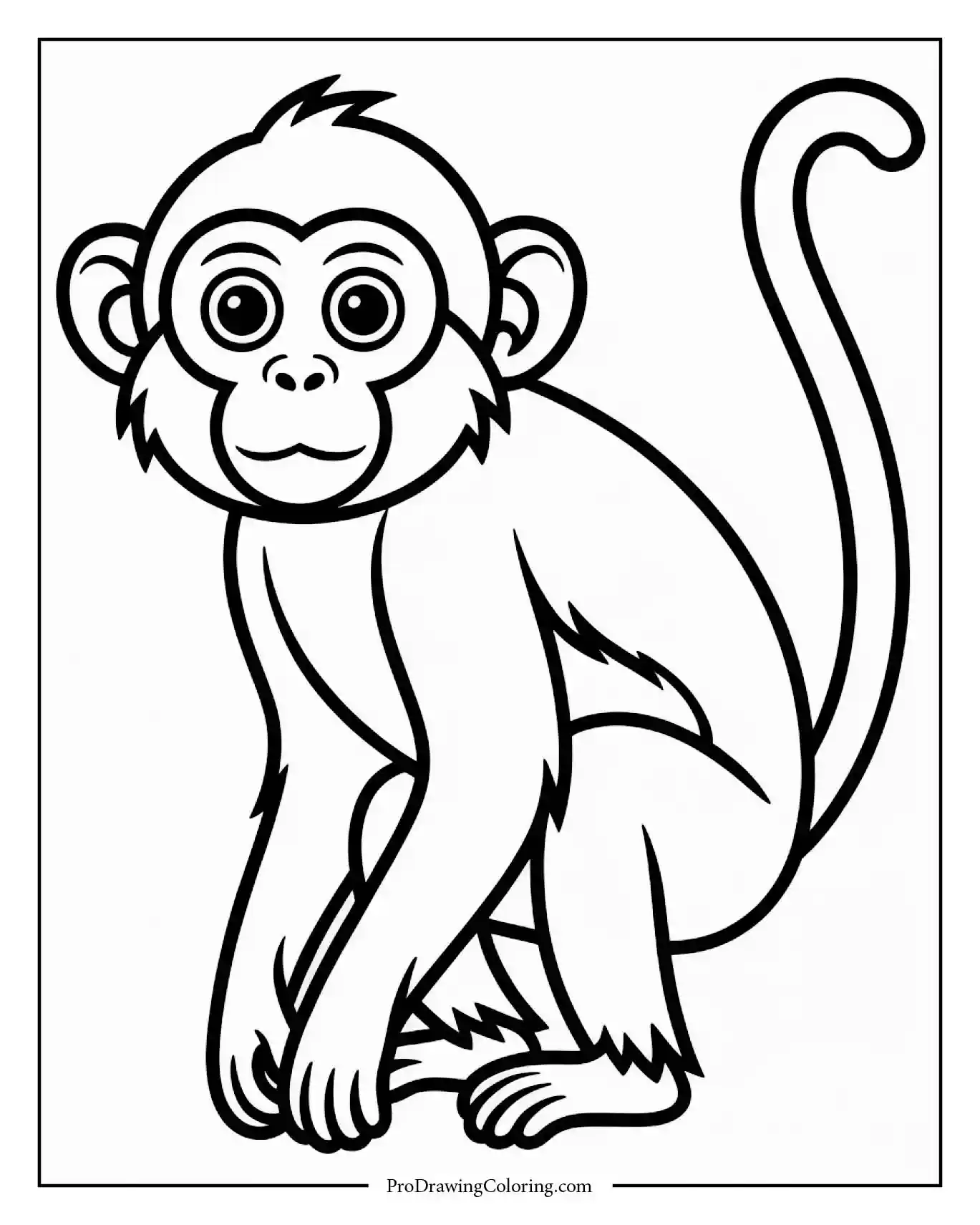 Monkey Coloring Pages PDF – Free Download Printables