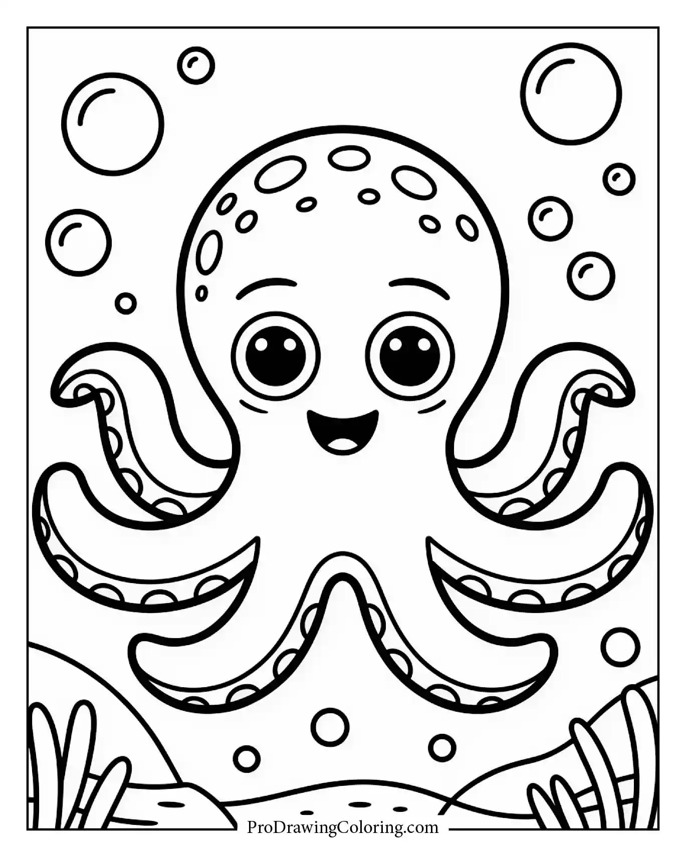 Coloring Page of Ocean Animals – Free Printable PDF Sheets
