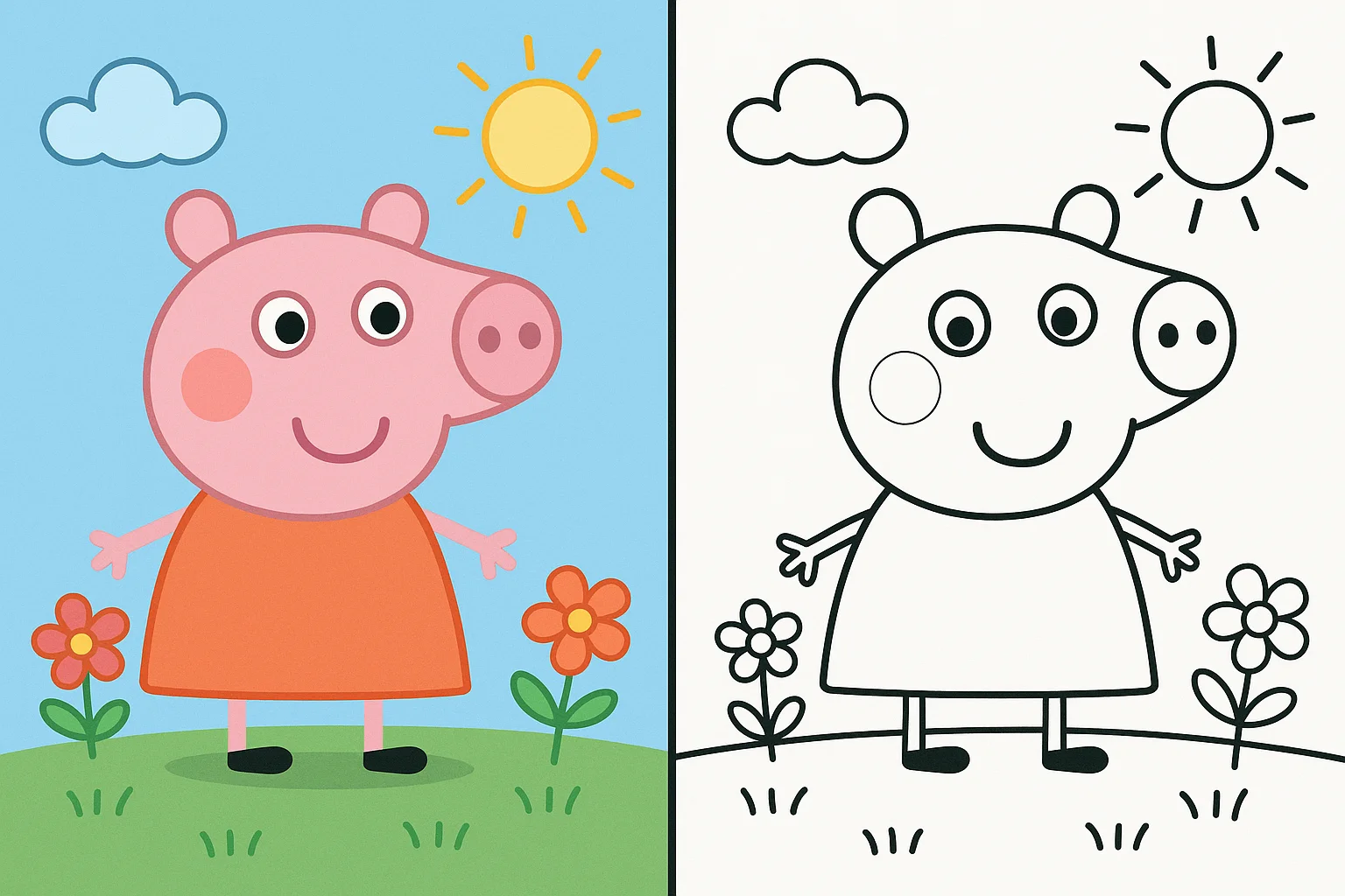 Peppa Pig Coloring Pages – Free Printable PDFs for Kids