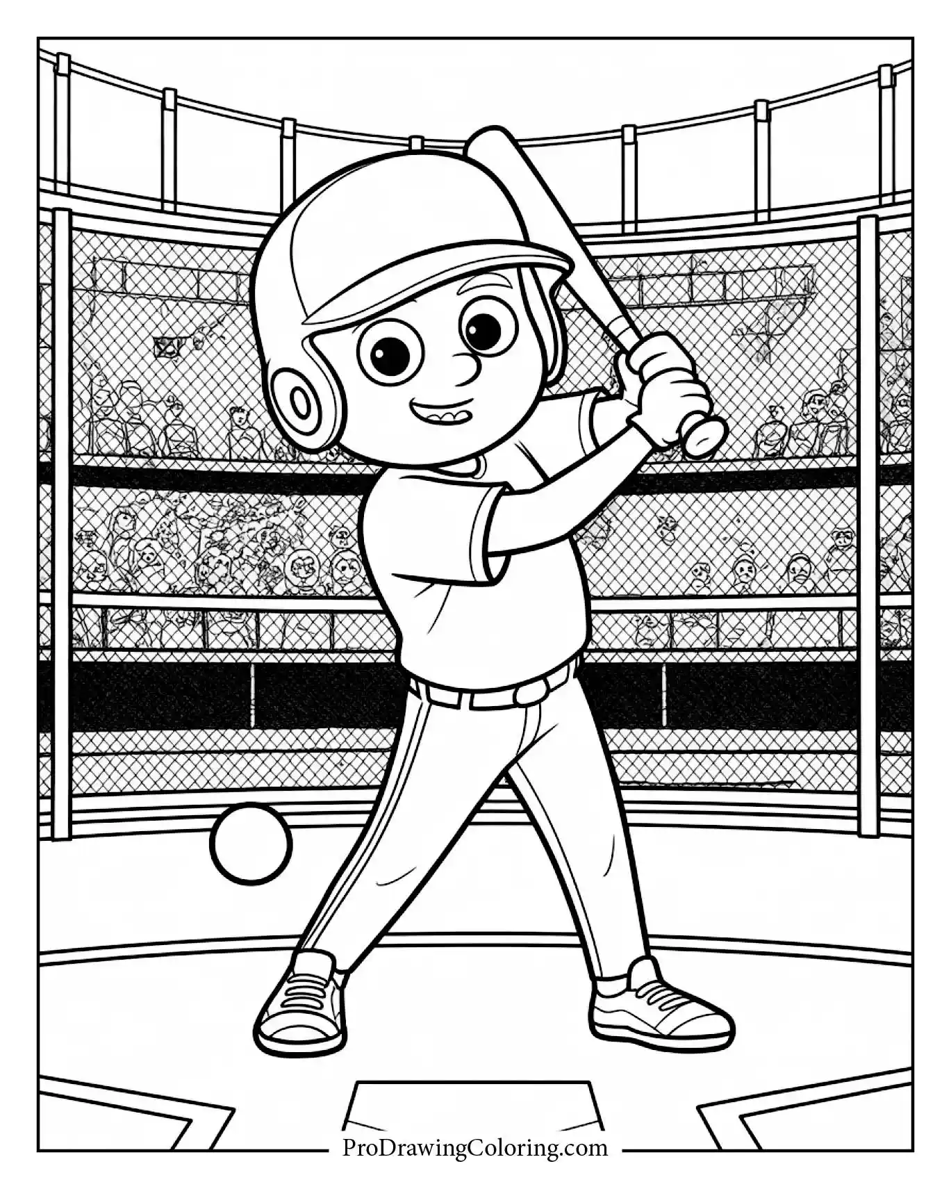 Baseball Coloring Pages Free Printable PDF for Kids and Adults