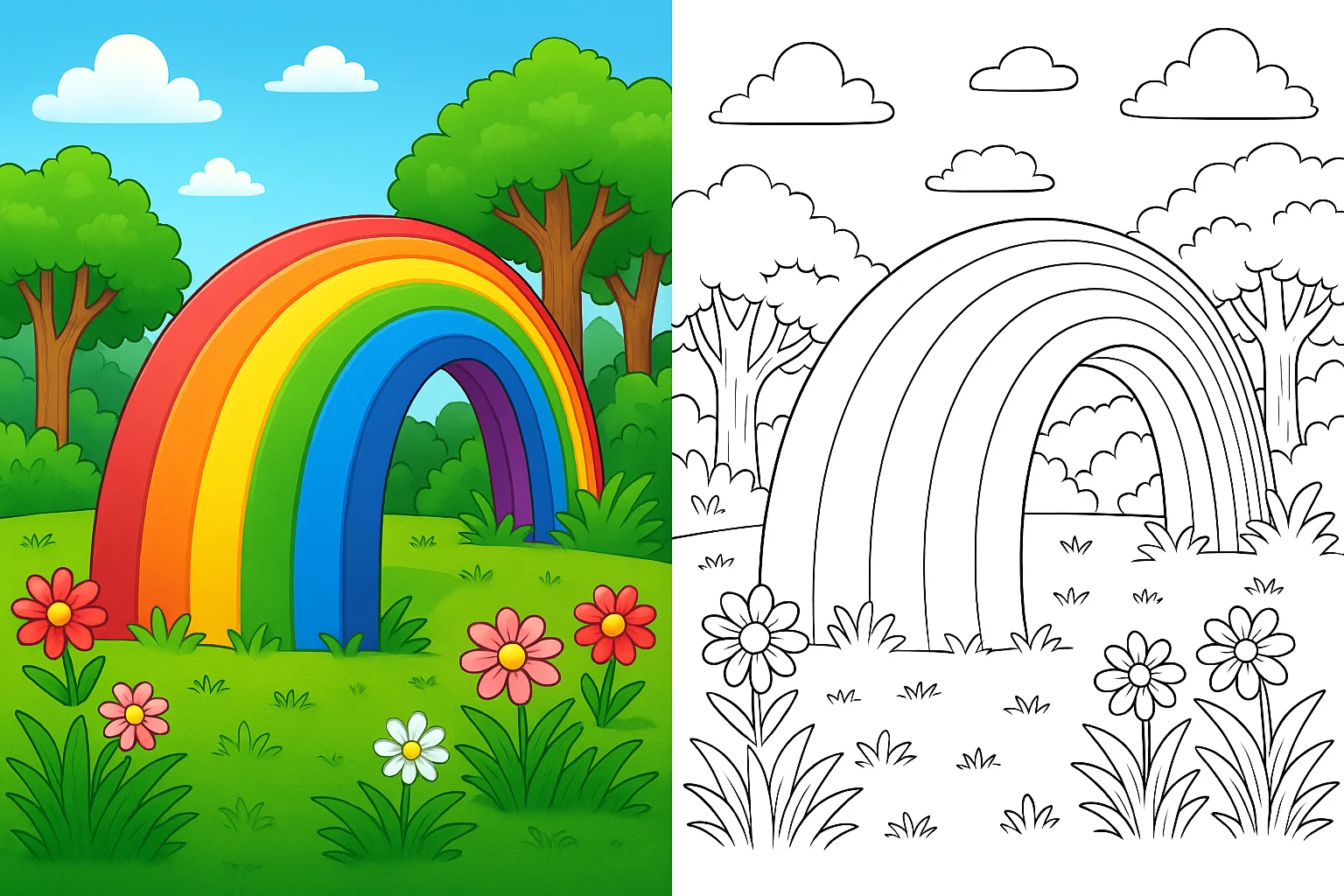 Rainbow Coloring Pages – Free Printable Sheets for All Ages