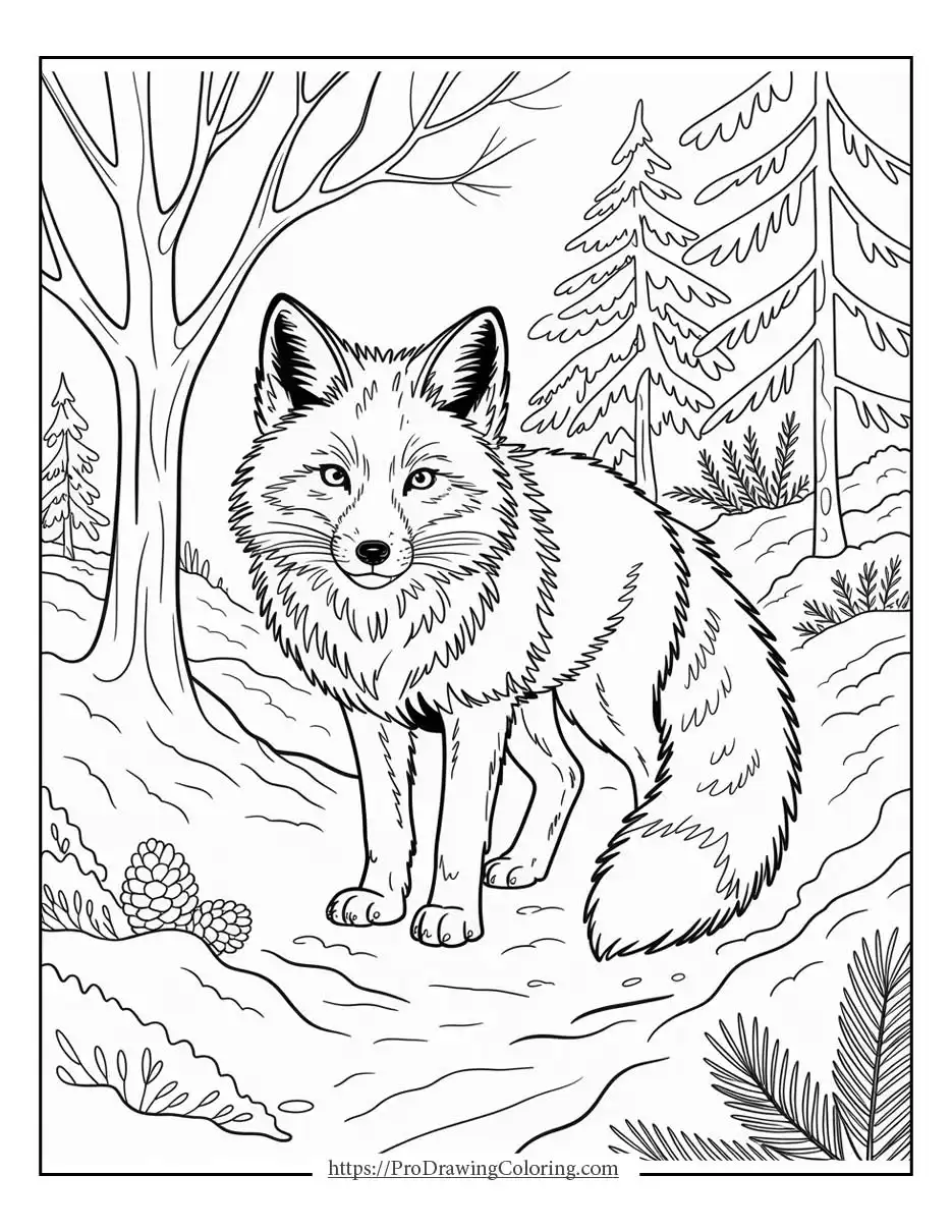 Fox Coloring Pages Cute Free Printables for Kids