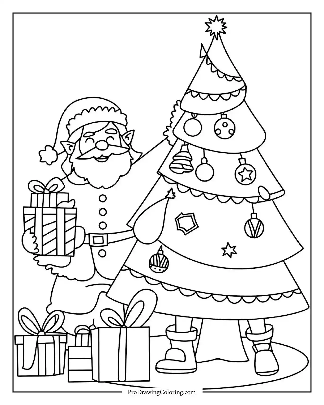 Free Printable Santa Coloring Pages for Kids & Adults