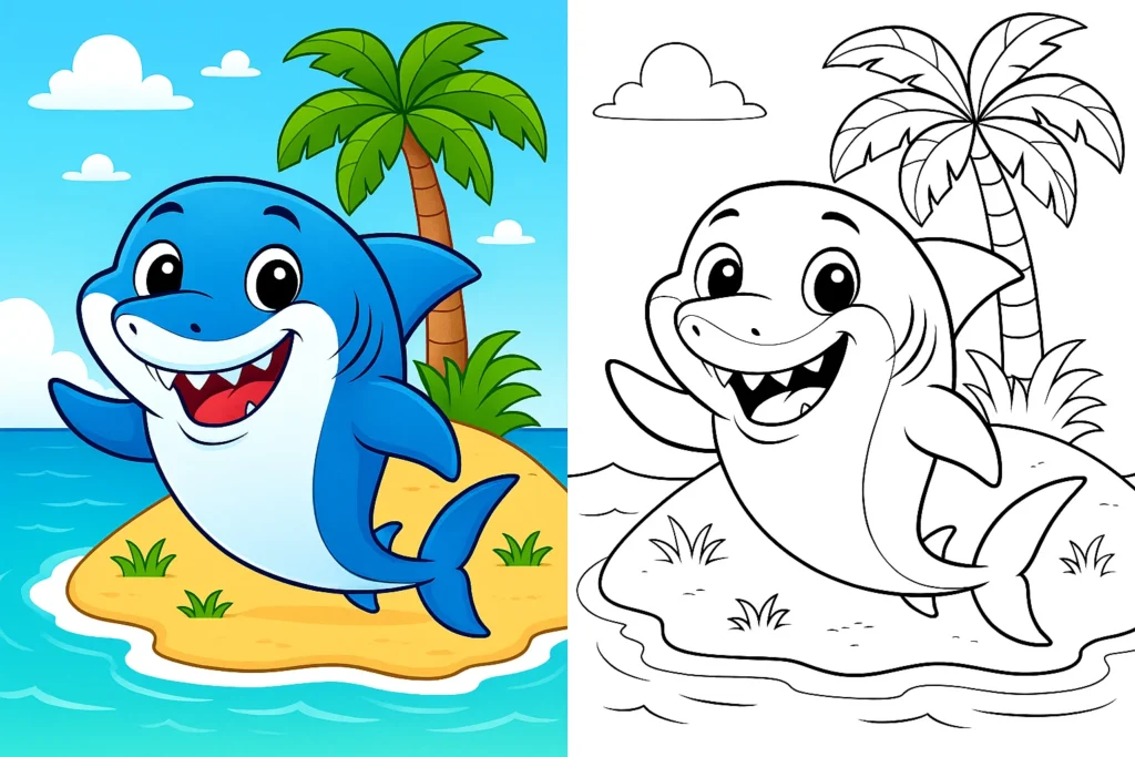 Shark Coloring Pages – Free Printable PDF Sheets to Download