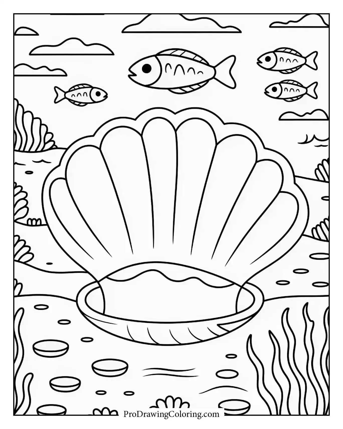 Fish Coloring Pages – Free Printable Ocean Art for All Ages