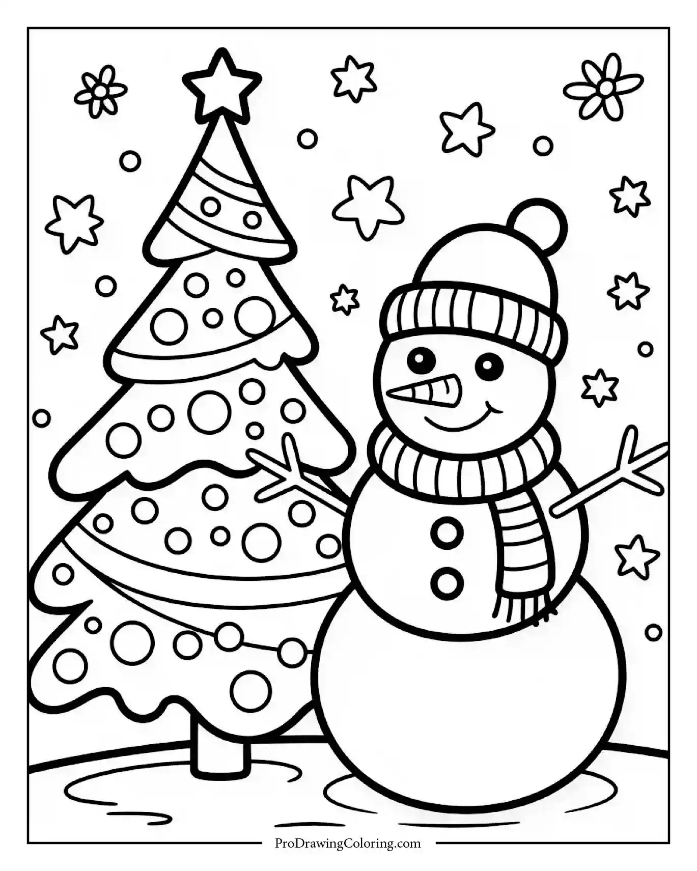 Free Christmas Tree Coloring Pages | Pro Drawing Coloring