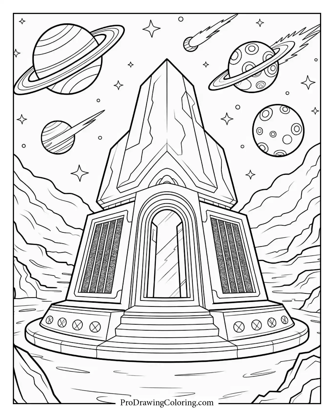 Space Coloring Pages – Free Printable Galaxy & Astronaut PDF