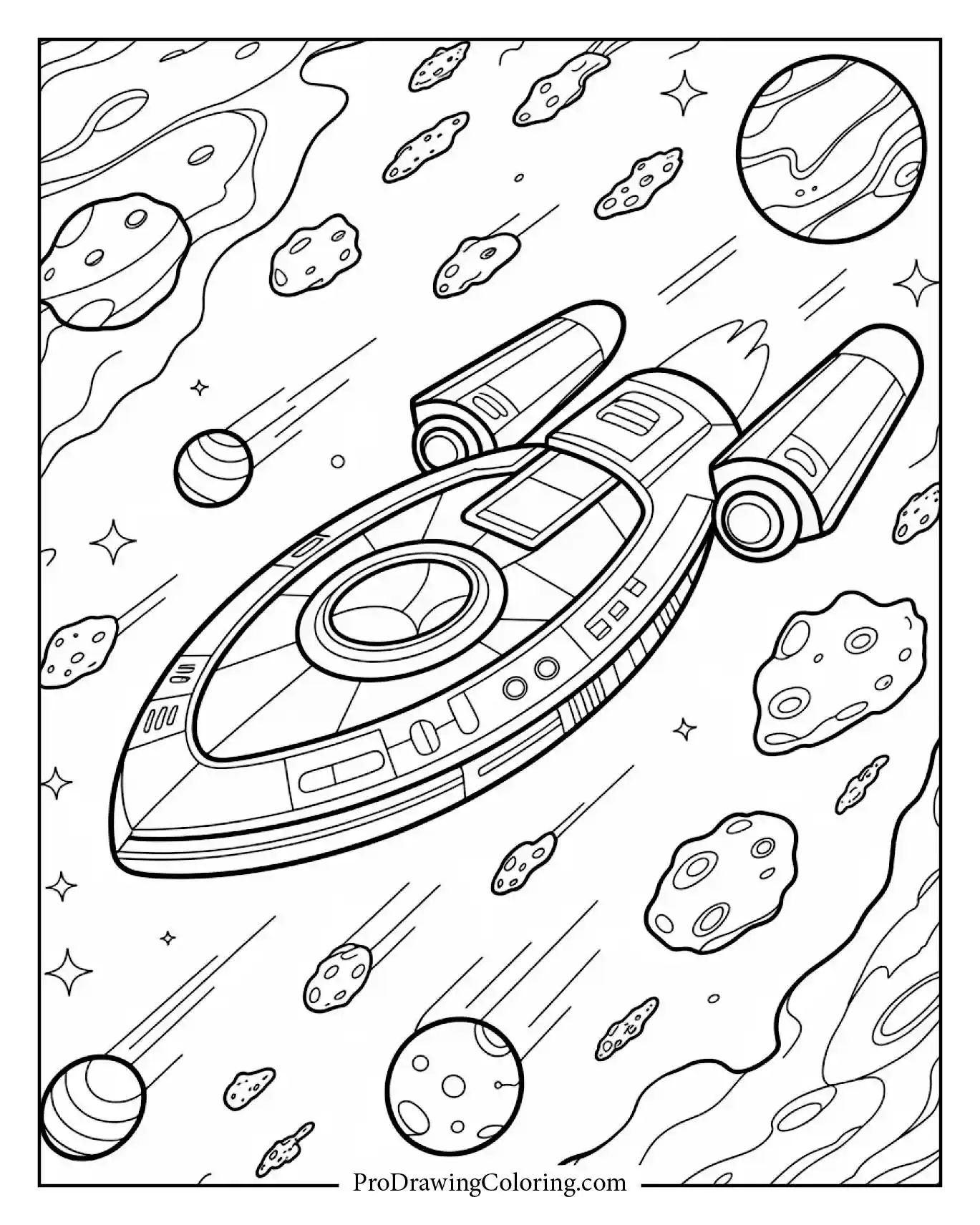 Space Coloring Pages – Free Printable Galaxy & Astronaut PDF