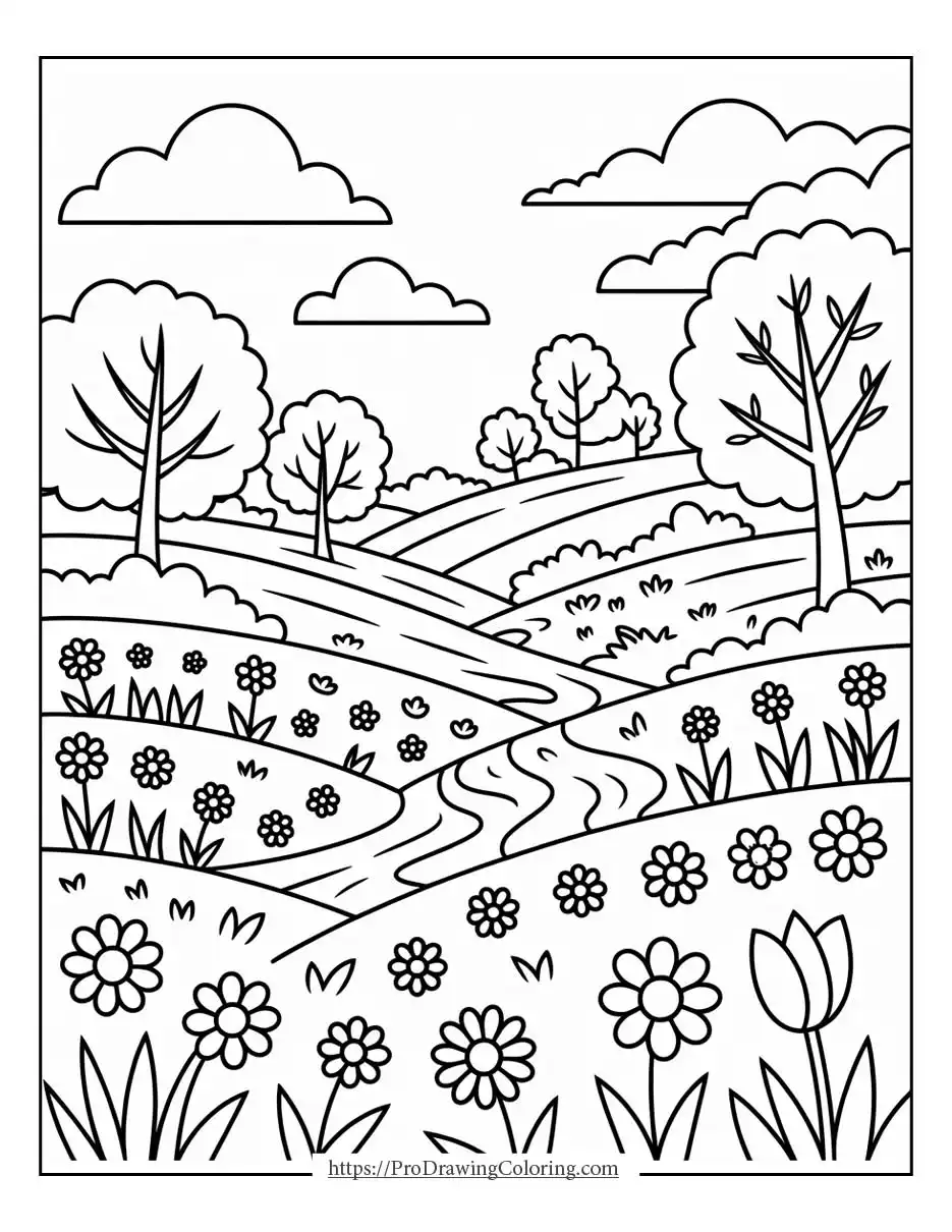 Spring Season 15 Nature Printable Coloring Pages