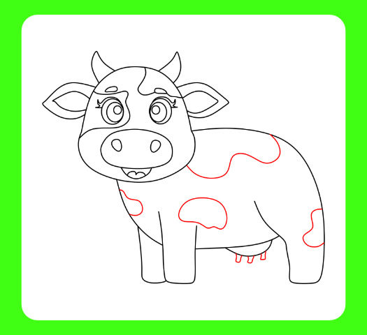 How to Draw a Cow – Cute & Easy Tutorial + Free PDF Practice