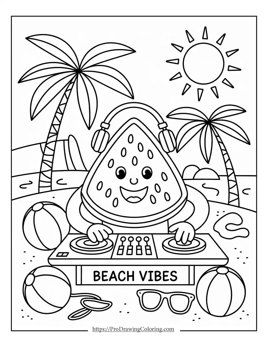 Summer Coloring Pages – Free Printable Fun for Kids