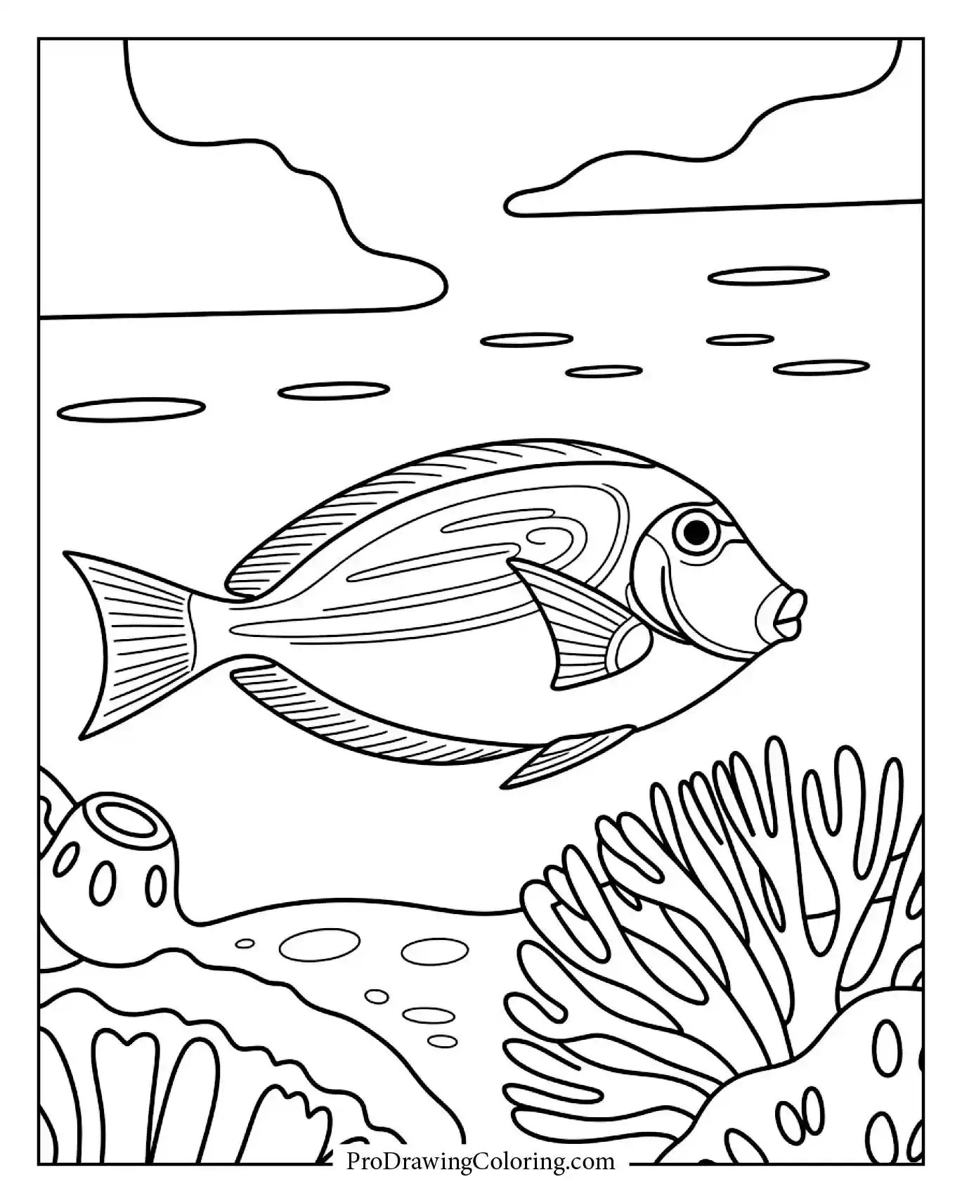 Fish Coloring Pages – Free Printable Ocean Art for All Ages