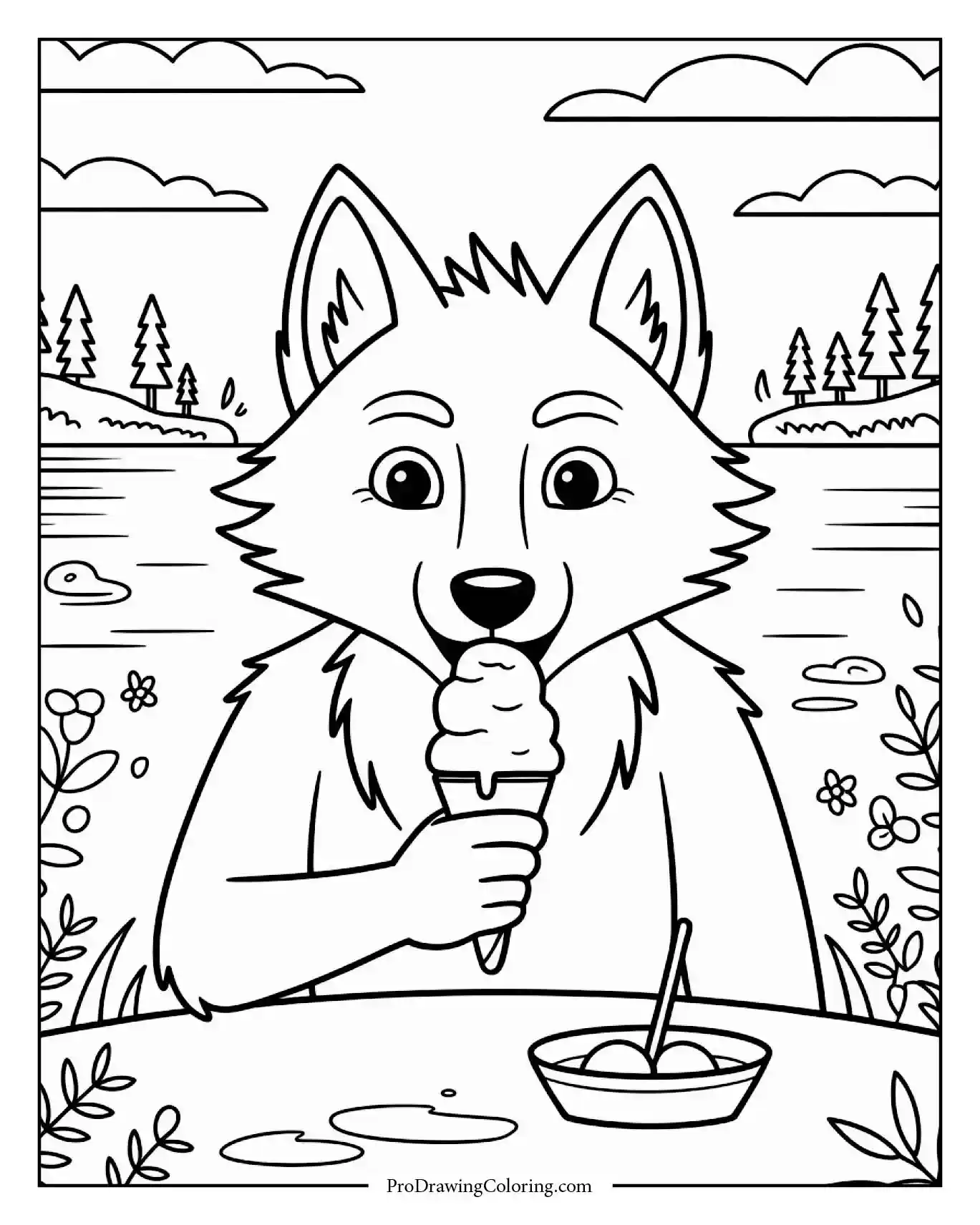 Free Wolf Coloring Pages – Cute & Realistic Printables