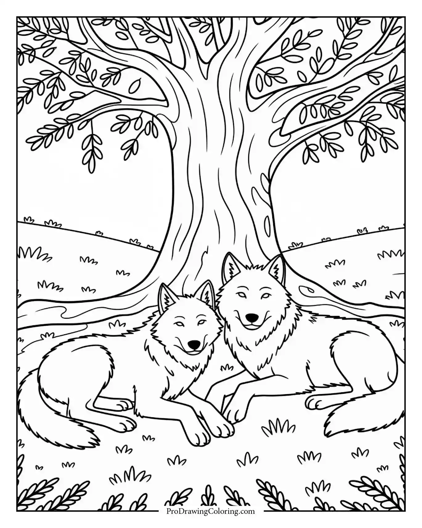 Free Wolf Coloring Pages – Cute & Realistic Printables